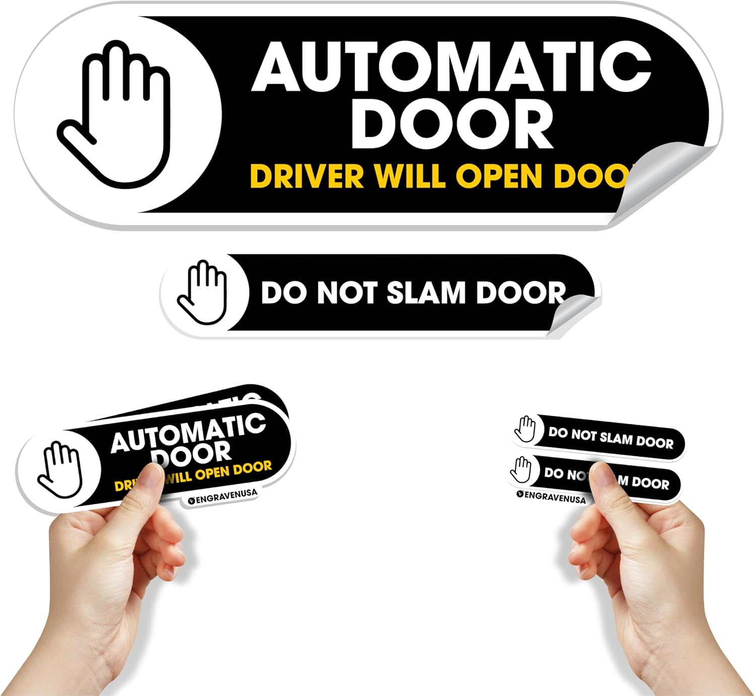 Amazon.com: Automatic Door Sticker - Do Not Slam Door Vinyl Sticker ...