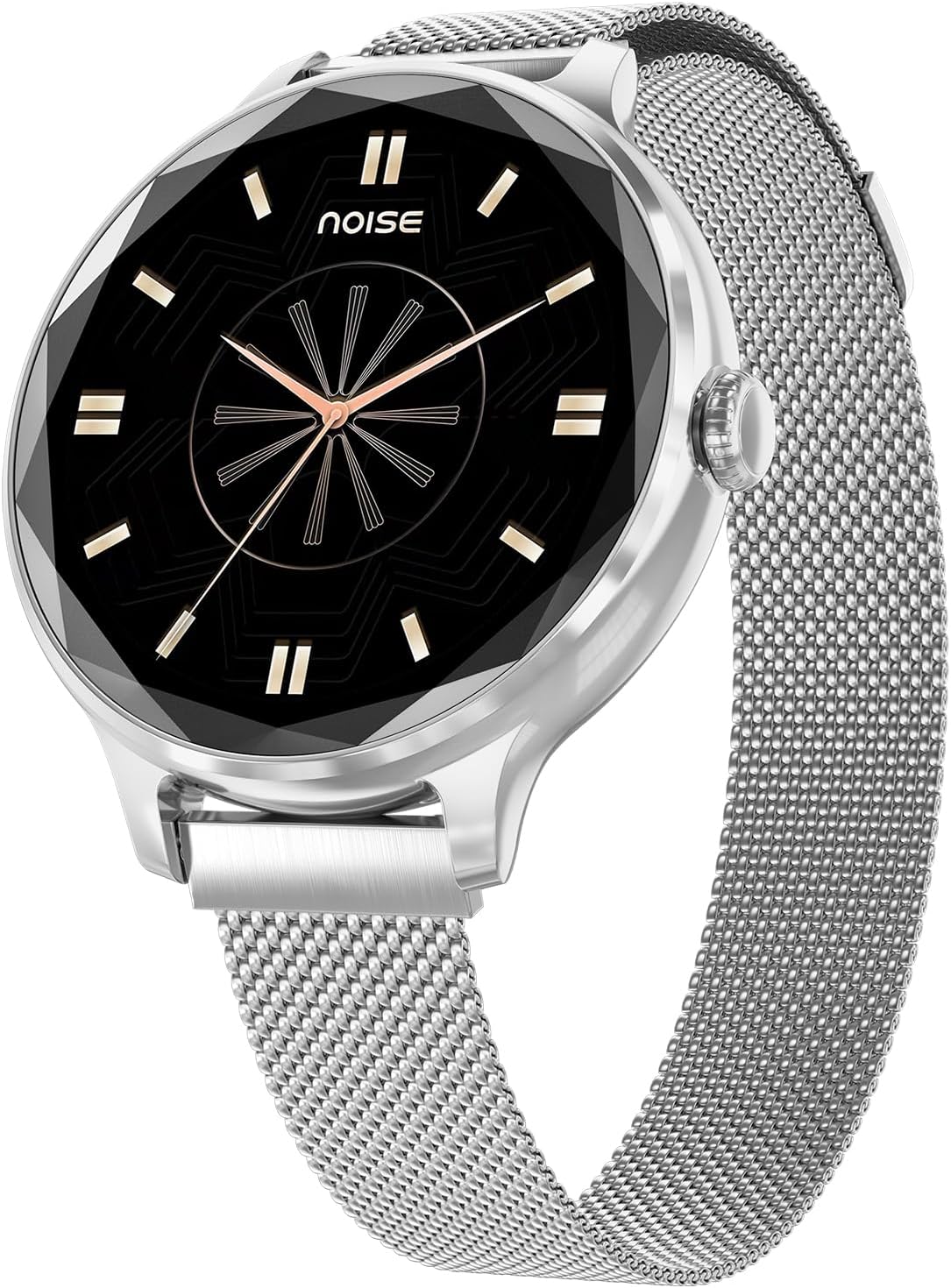 Noise Diva Smartwatch with Diamond Cut dial, Glossy Metallic Finish ...