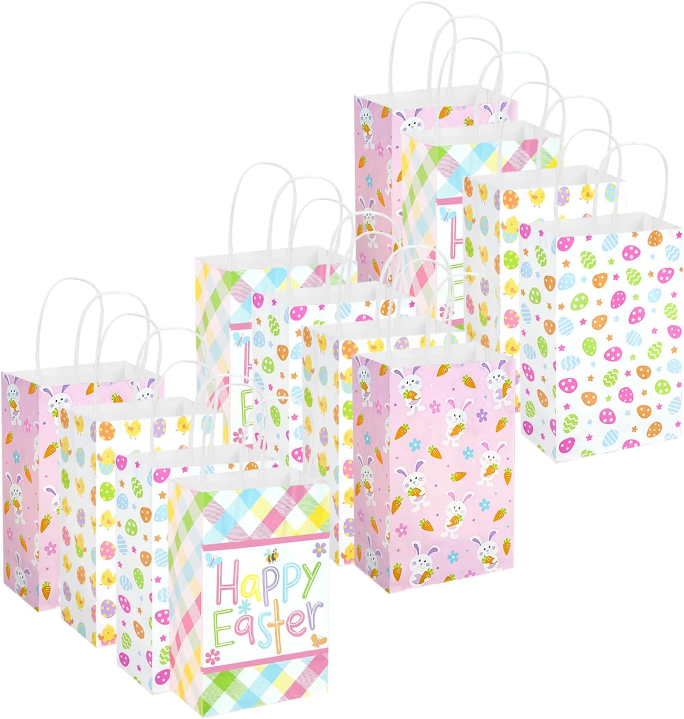 Amazon.com: Colodeol 12 Pcs Easter Gift Bags with Handle，Easter Paper ...
