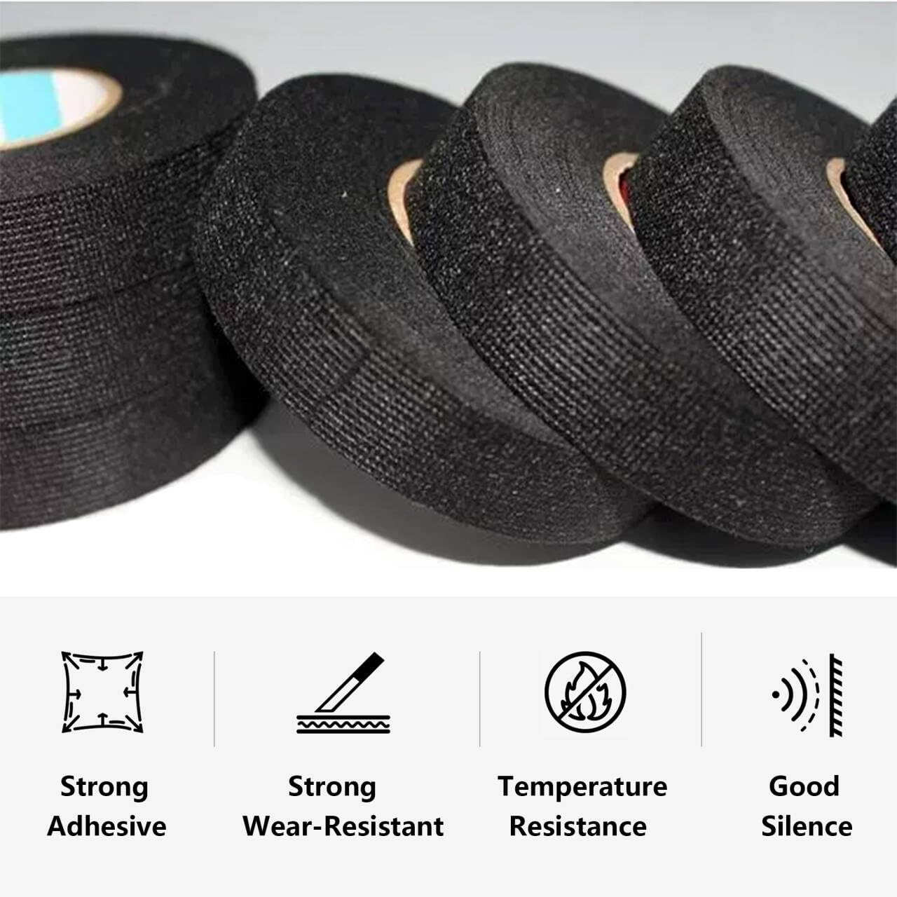 Snapklik.com : Wire Harness Tape Electric Tape,10mm+19mm+25mm,50ft Each ...