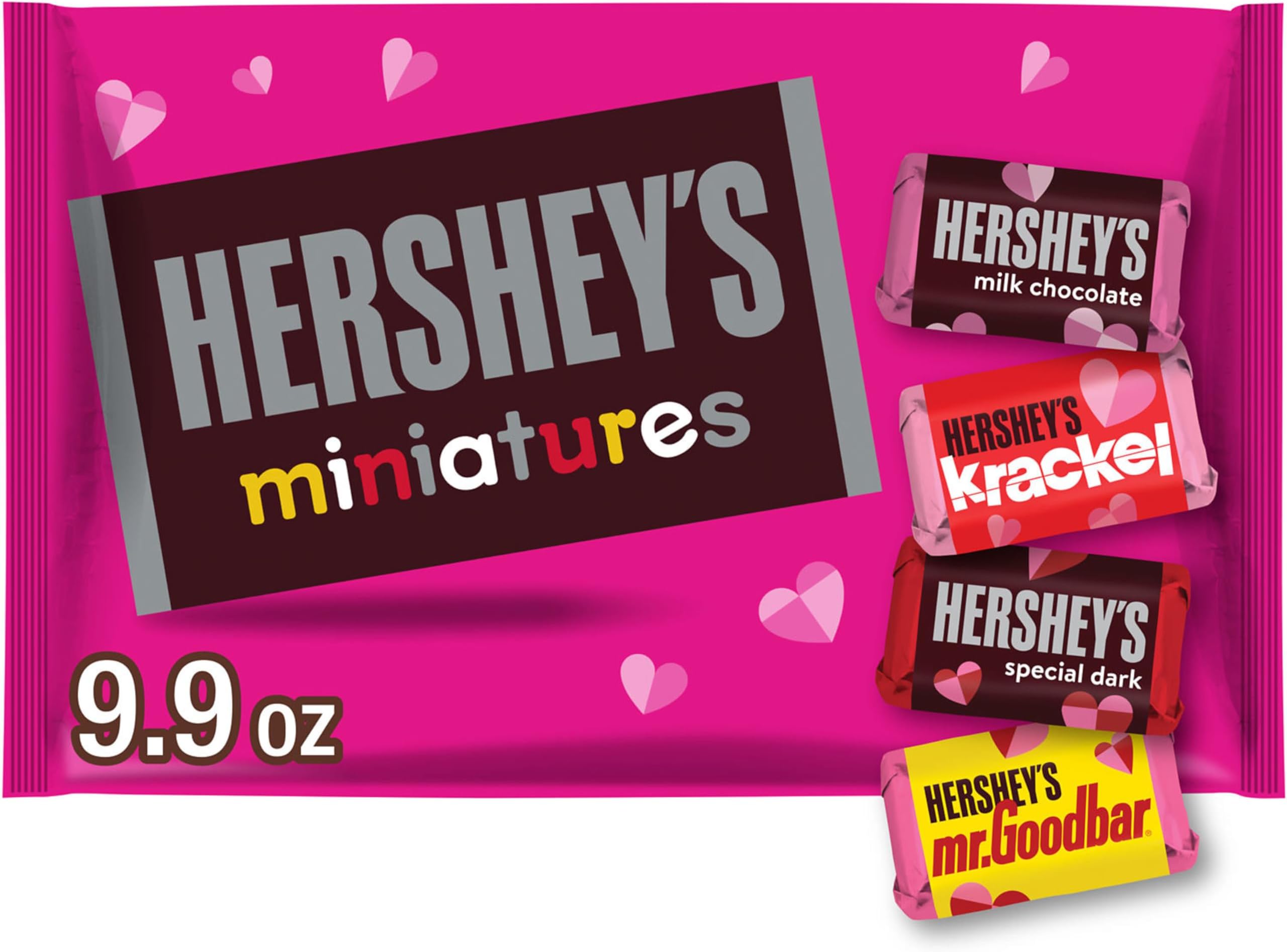 Amazon.com : HERSHEY'S Miniatures Assorted Chocolate, Valentine's Candy ...