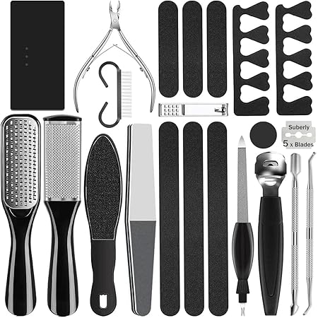 Amazon.com : EAONE Professional Pedicure Tools Set, 20 in 1 Foot Files ...