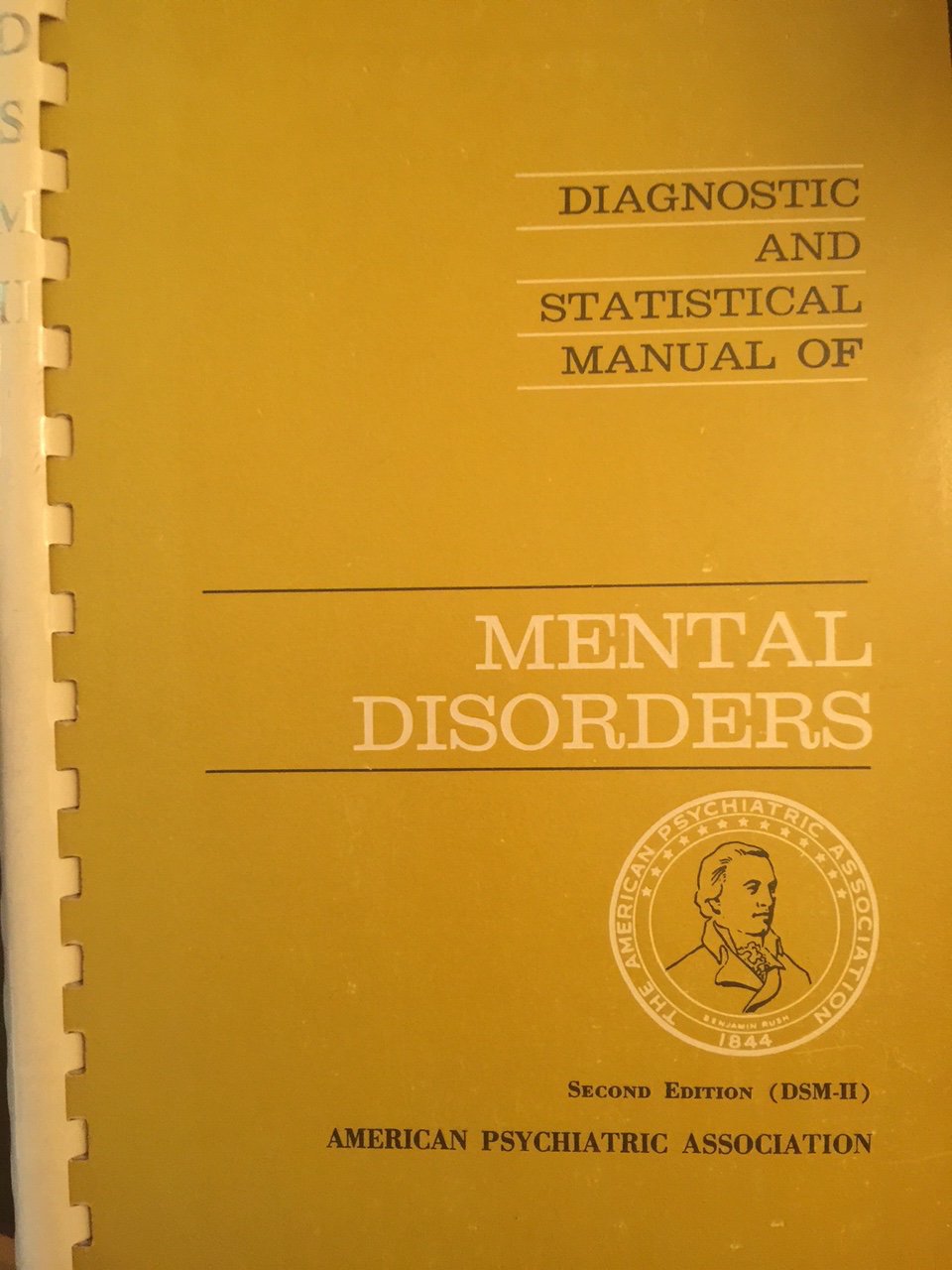 DSM-II Diagnostic and Statistical Manual of Mental Disorders (Second ...