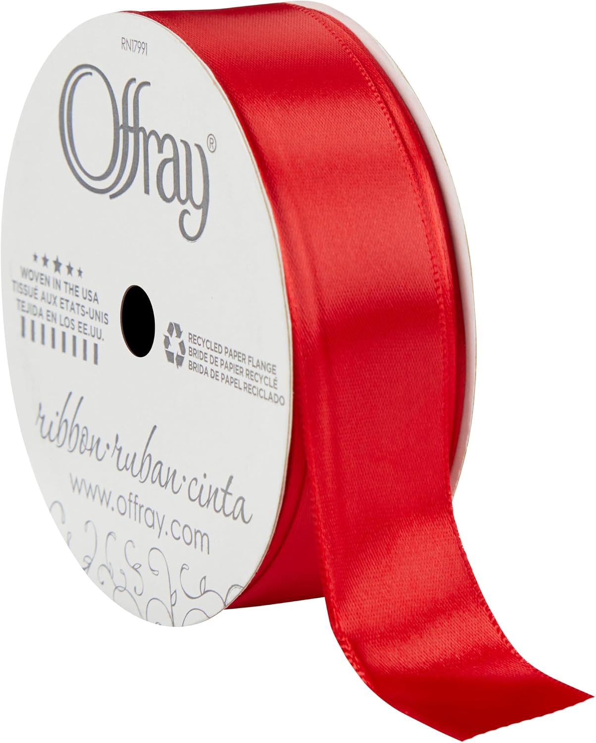 Amazon.com: Offray 148806 7/8" Wide Single Face Satin Craft and ...