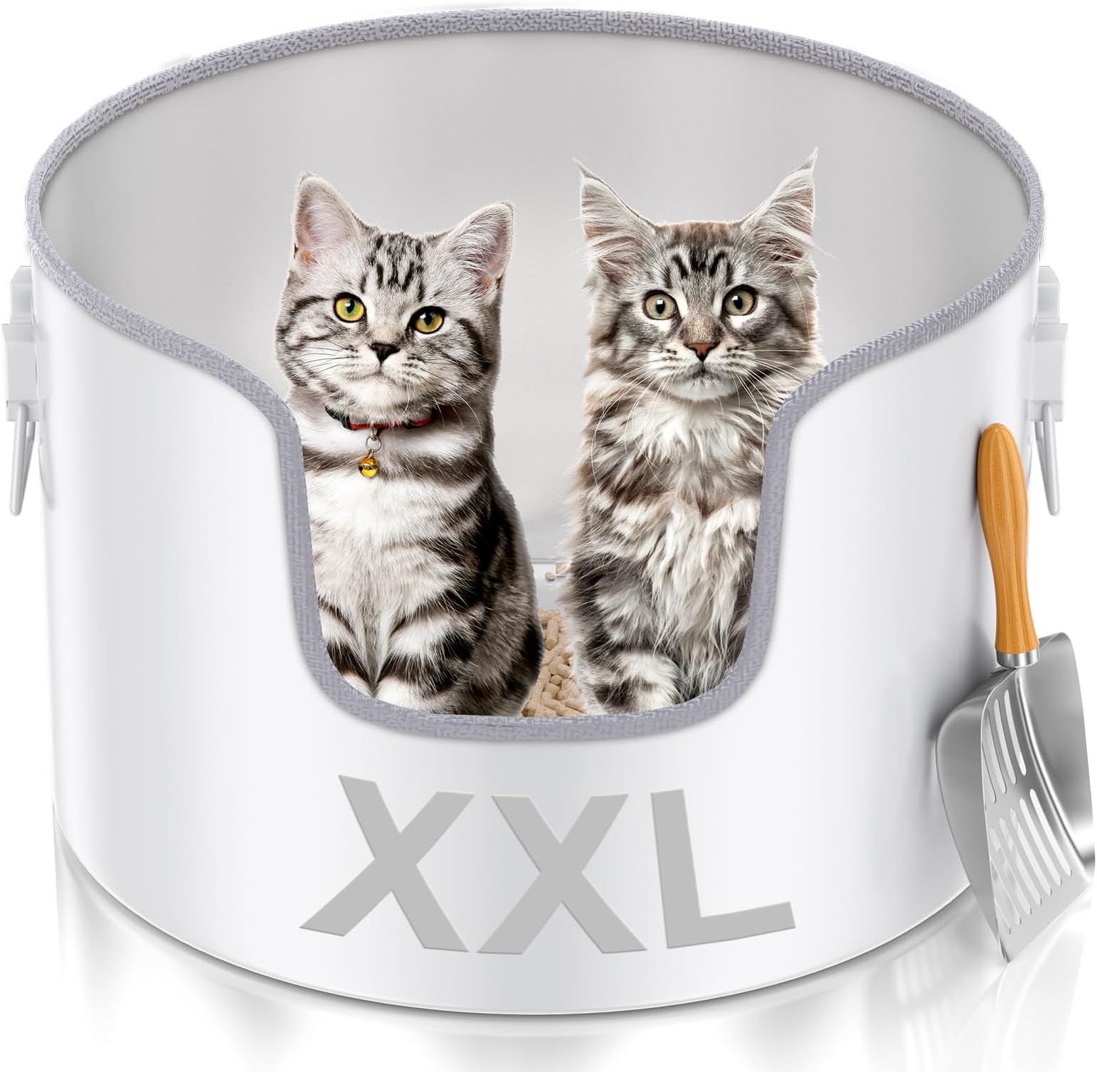 Amazon.com: XXL Round Stainless Steel Litter Box,Jumbo Extra Large ...