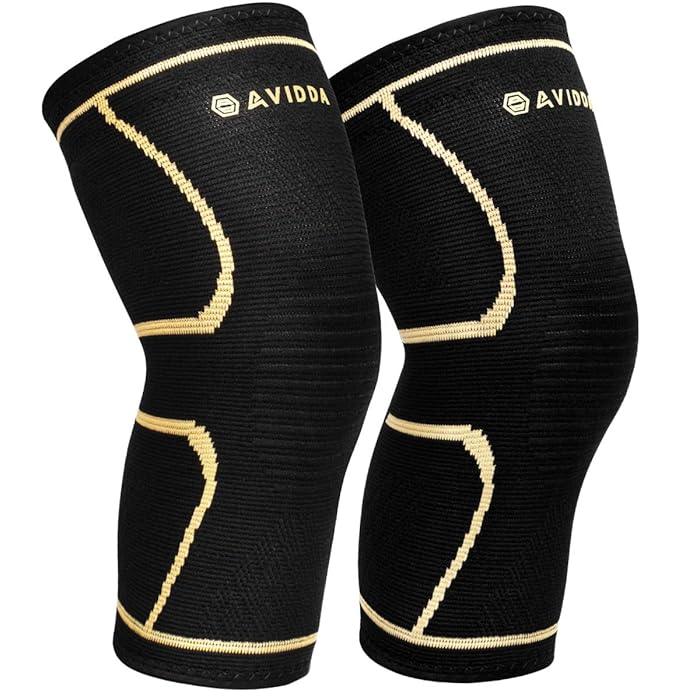 Buy AVIDDA Knee Support Brace 2 Pack - Compression Knee Sleeves for ...