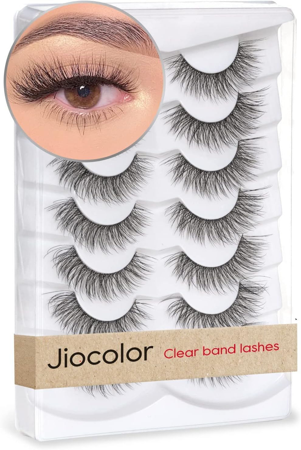 Amazon.com: False Eyelashes Natural Mink Lashes 15mm Wispy Curl ...