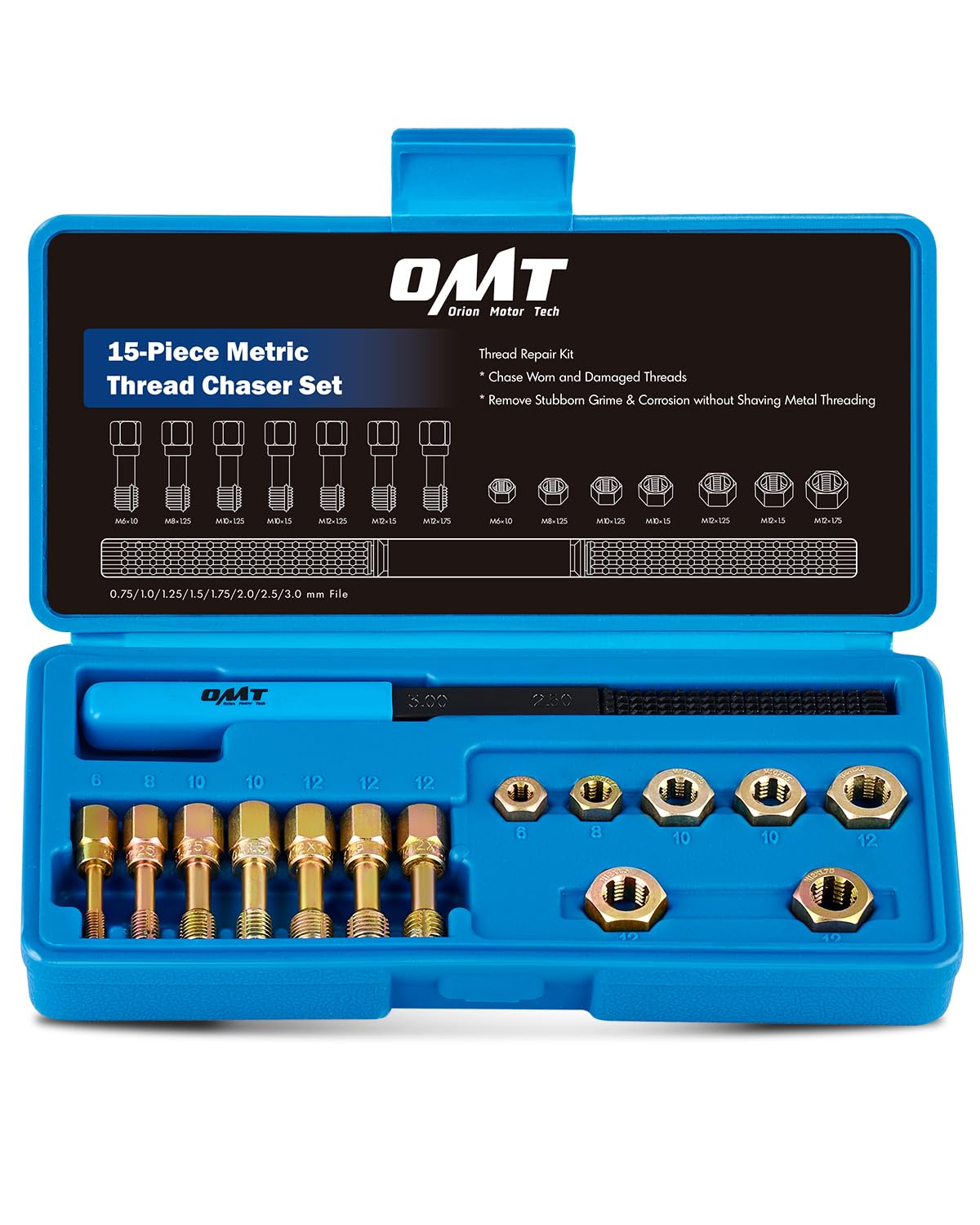 Snapklik.com : 15 Piece Metric Thread Chaser Set, Master Thread Repair ...