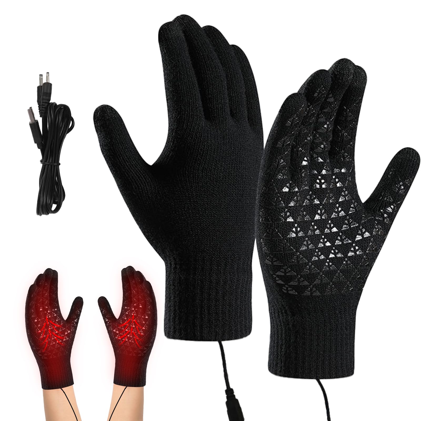Vegena Beheizbare Handschuhe, USB Beheizte Handschuhe, Winterhandschuhe ...