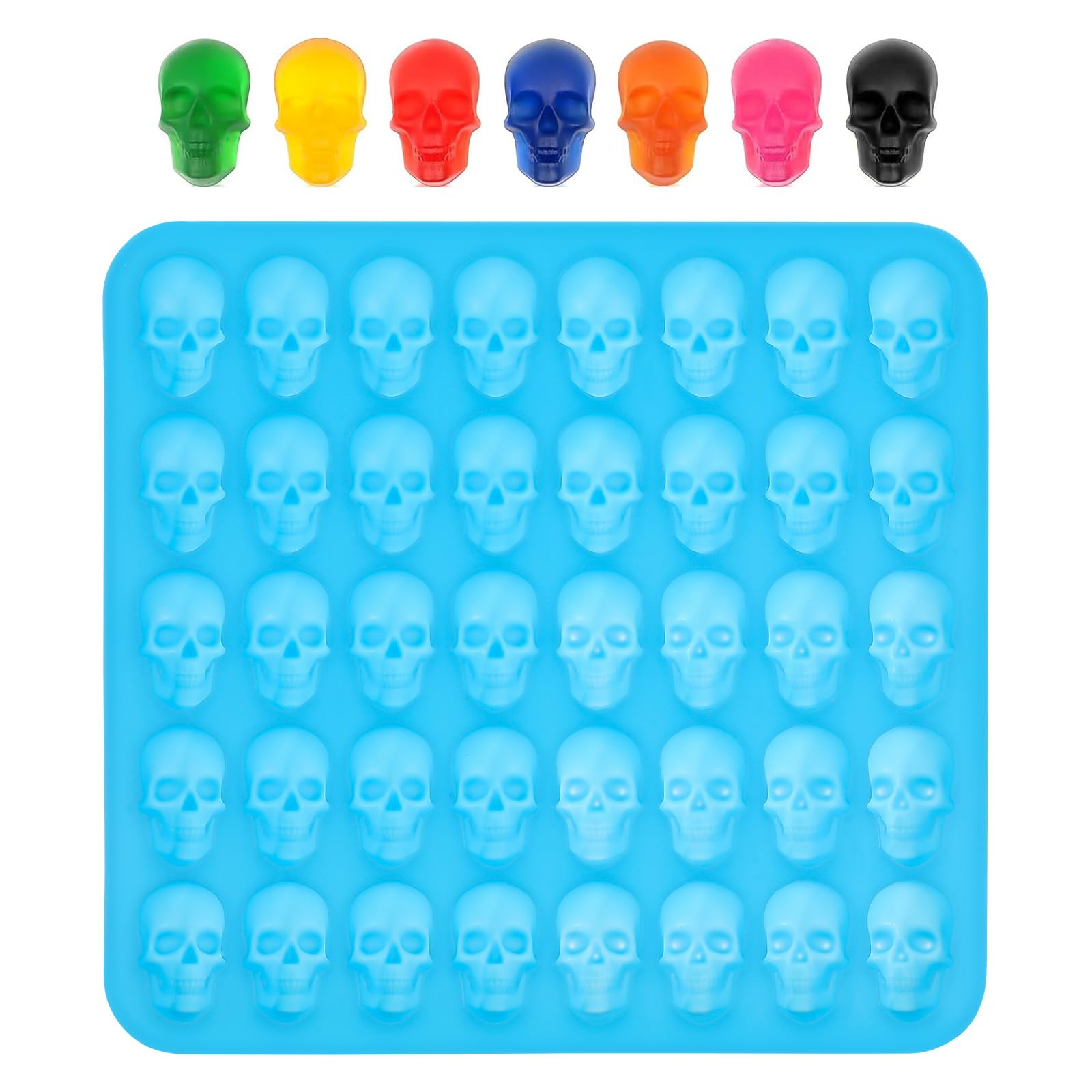 Amazon.com: PRETYZOOM Mini Skeleton Moulds, 40 Cavity Halloween Gummy ...