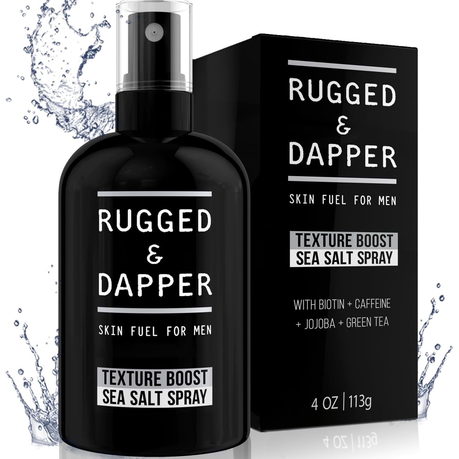 Amazon.com : RUGGED & DAPPER Texture Boost Sea Salt Spray for Men - 4 oz, Hair Styling Agent ...