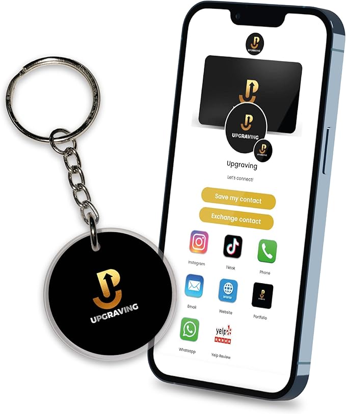 Amazon.com: Smart Keychain Digital Business Card - Intelligent Tap to ...