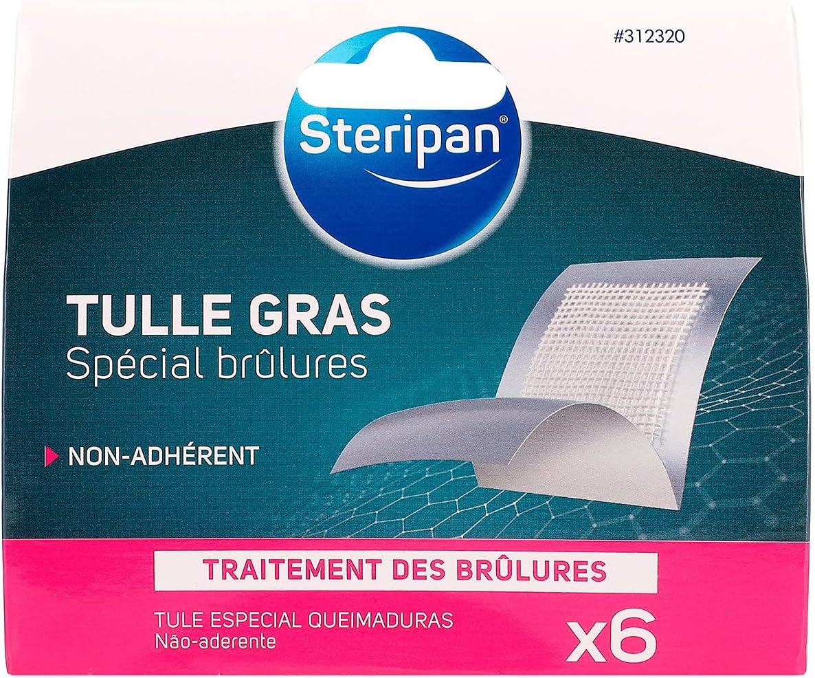 Steripan - Tulle Gras Spéciale Brûlures - Non-Adhérent - Traitement des ...