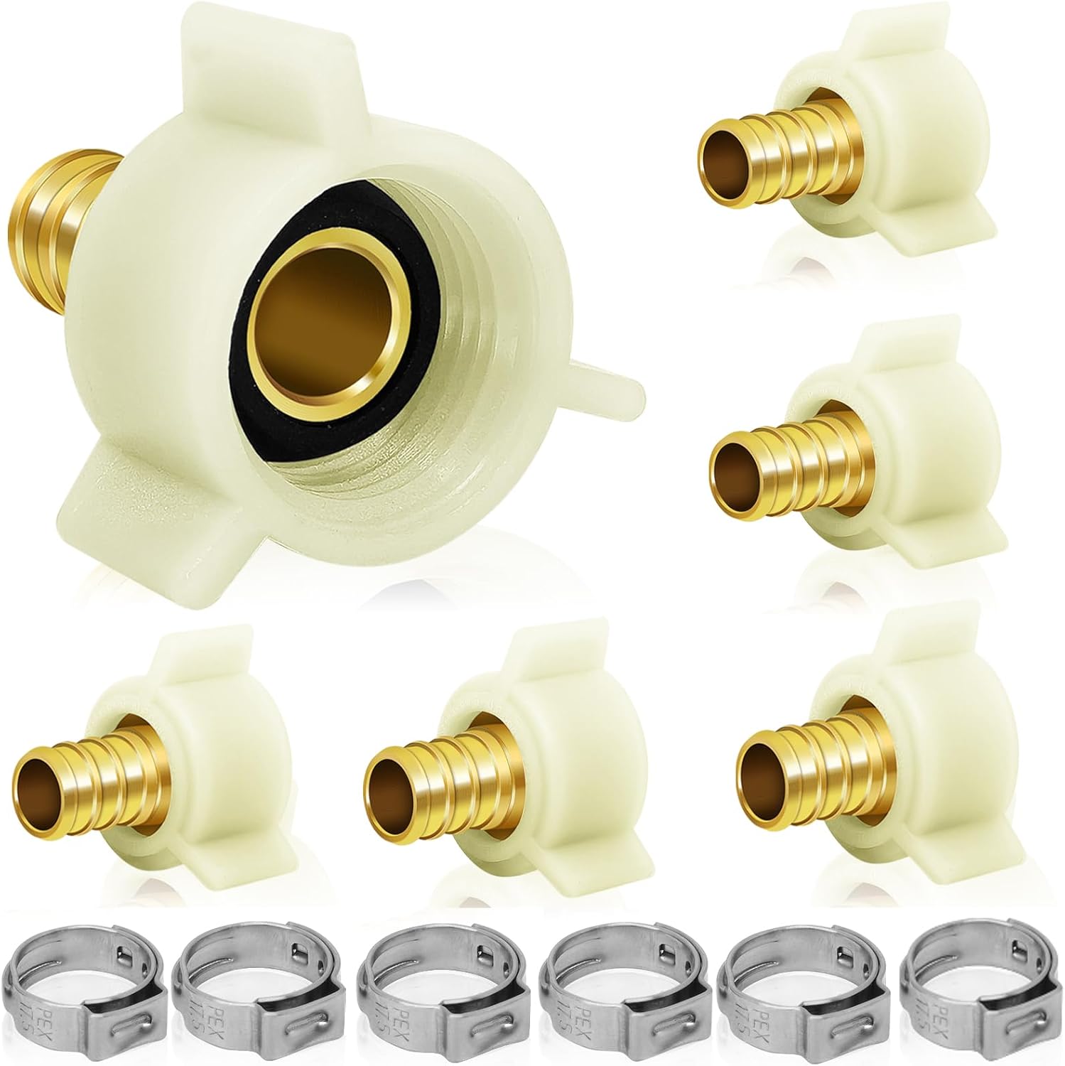 12Pcs PEX Swivel Adapter, 1/2" inch X 1/2" PEX Female NPT Swivel ...