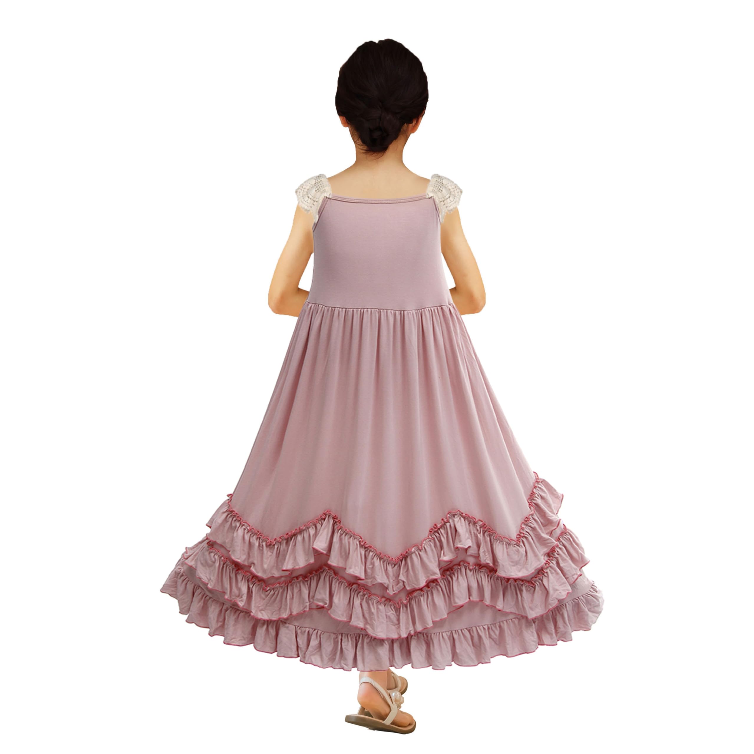 Snapklik.com : Everweekend Boho Flower Girl Maxi Dress, Tween Girls ...