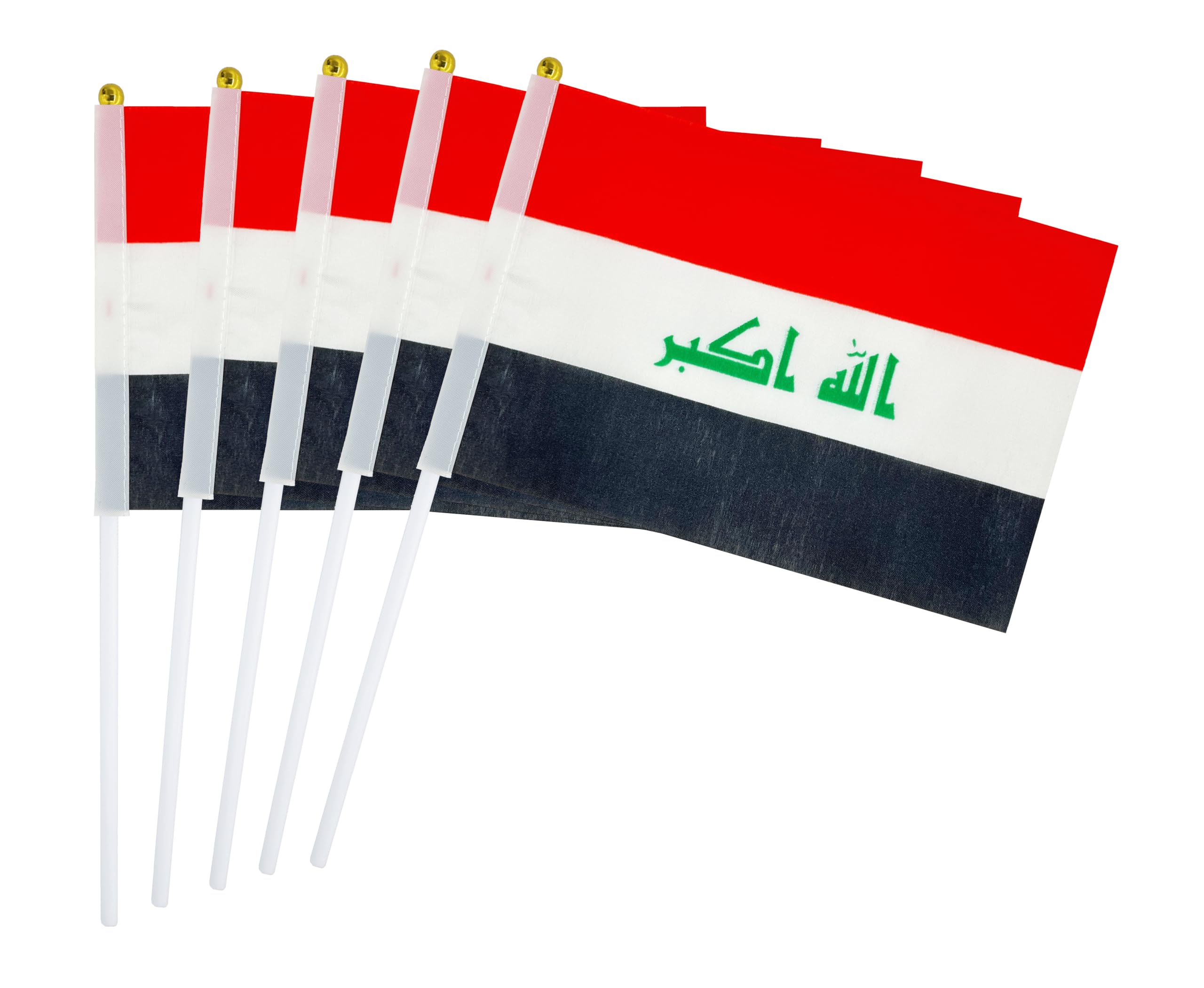 Amazon.com: 25 Pack Hand Held Small Mini Flag Iraq Iraqis Flag Stick ...