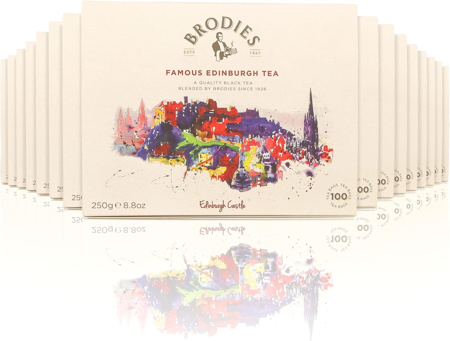 Brodies Famous Edinburgh Tea - 16 Boxes of 100 Tea Bags (total of 1600 ...