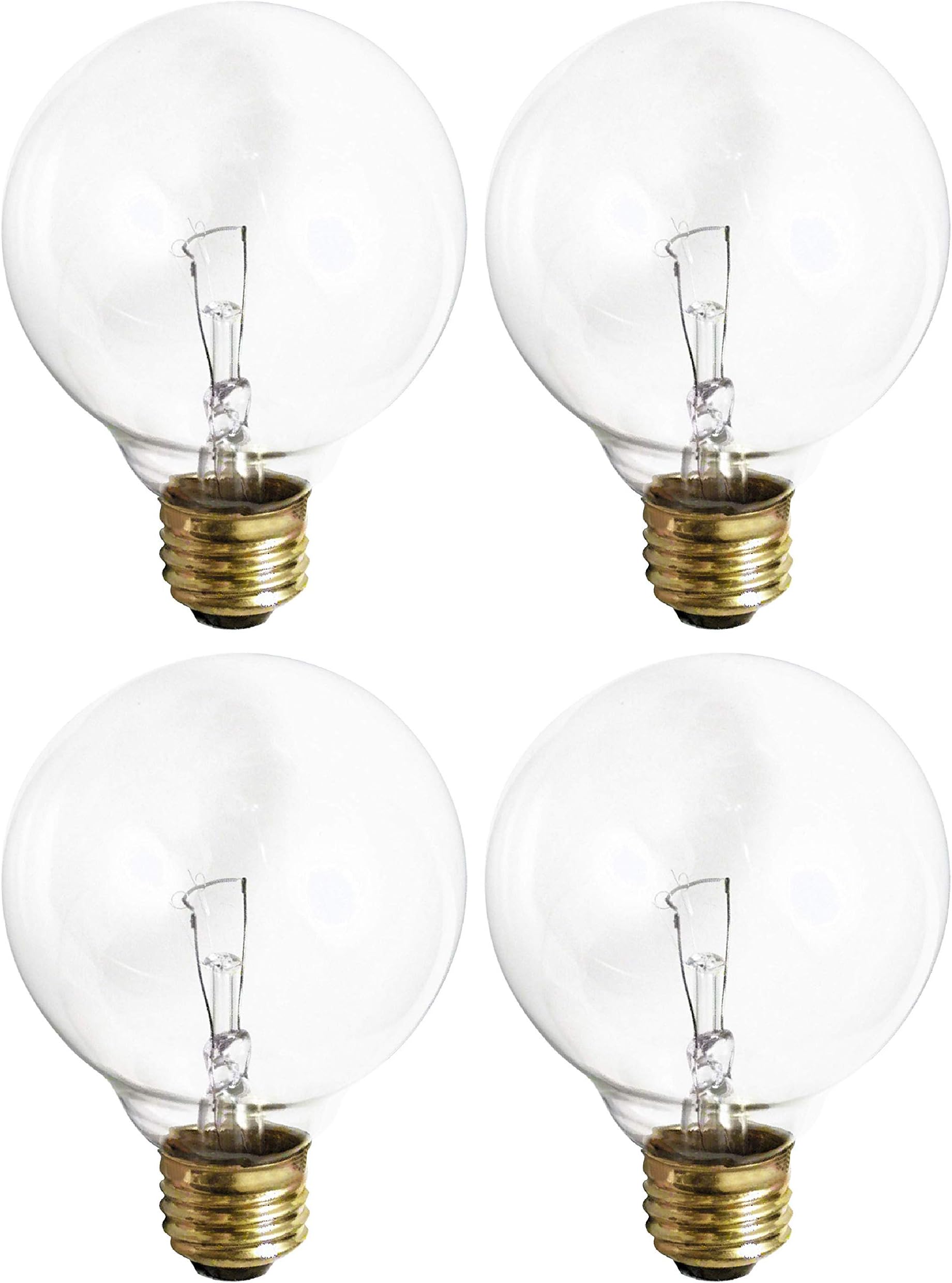 GE 26535 40-Watt G25 Crystal Clear Bulbs, 3-Pack - Incandescent Bulbs ...