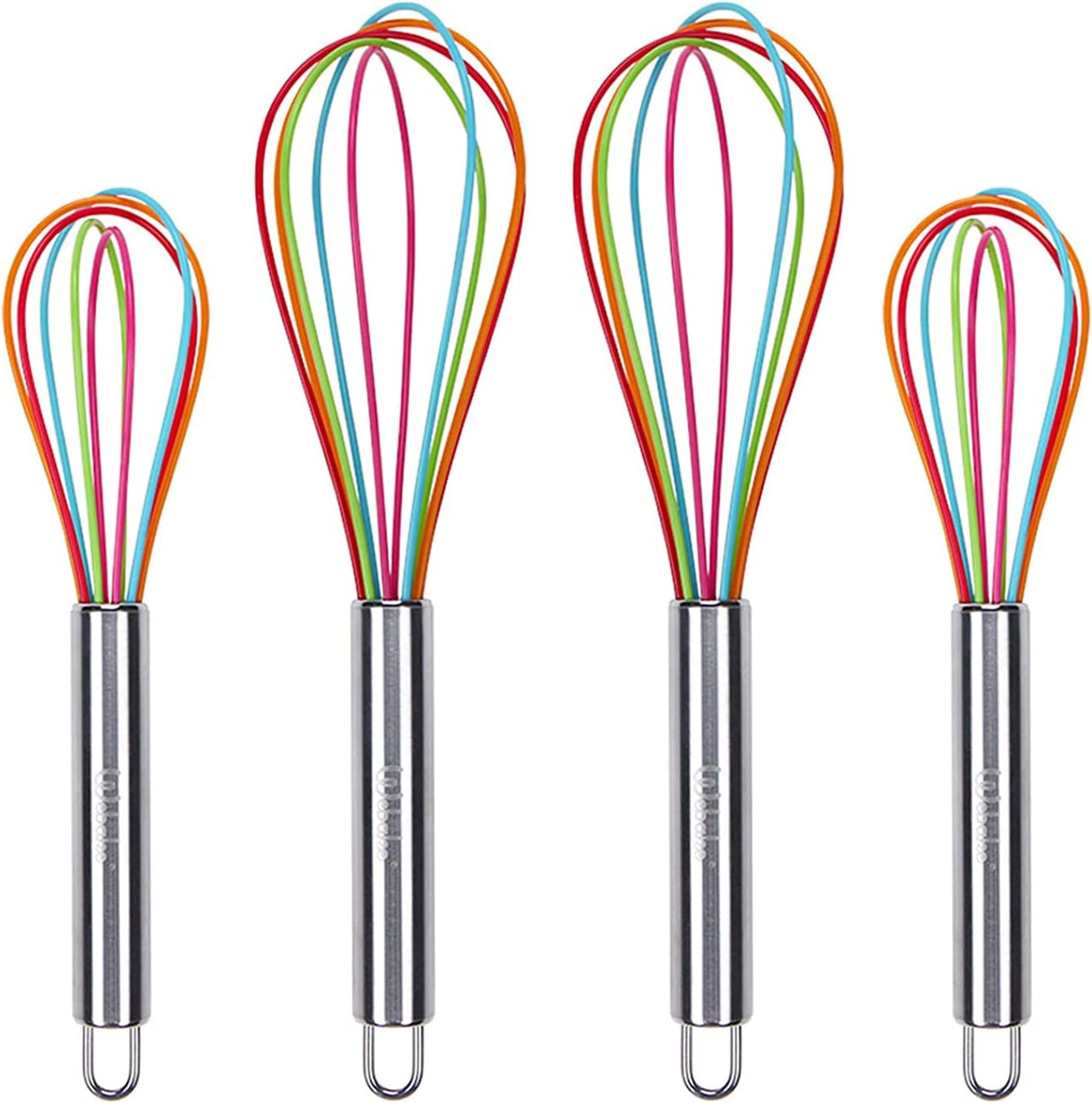 UEETEK 5pcs Kitchen Craft Plastic Wire Hand Whisk (Random Color ...
