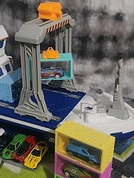 Amazon.com: CUTE STONE Cargo Ship Toy & Gantry Crane, Toy Boat and ...
