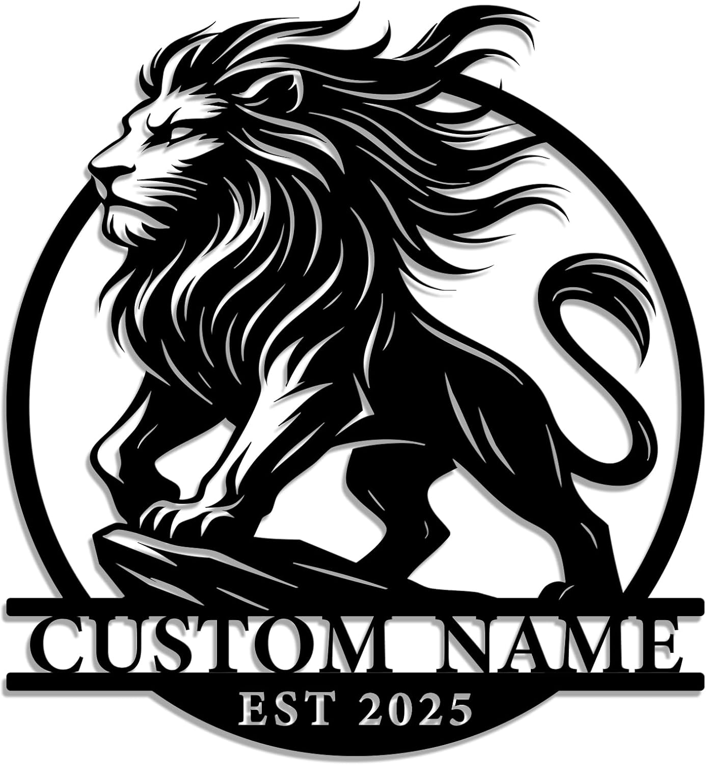 Amazon.com: Custom Lion Metal Sign Décor, Custom Home & Wall Decoration ...