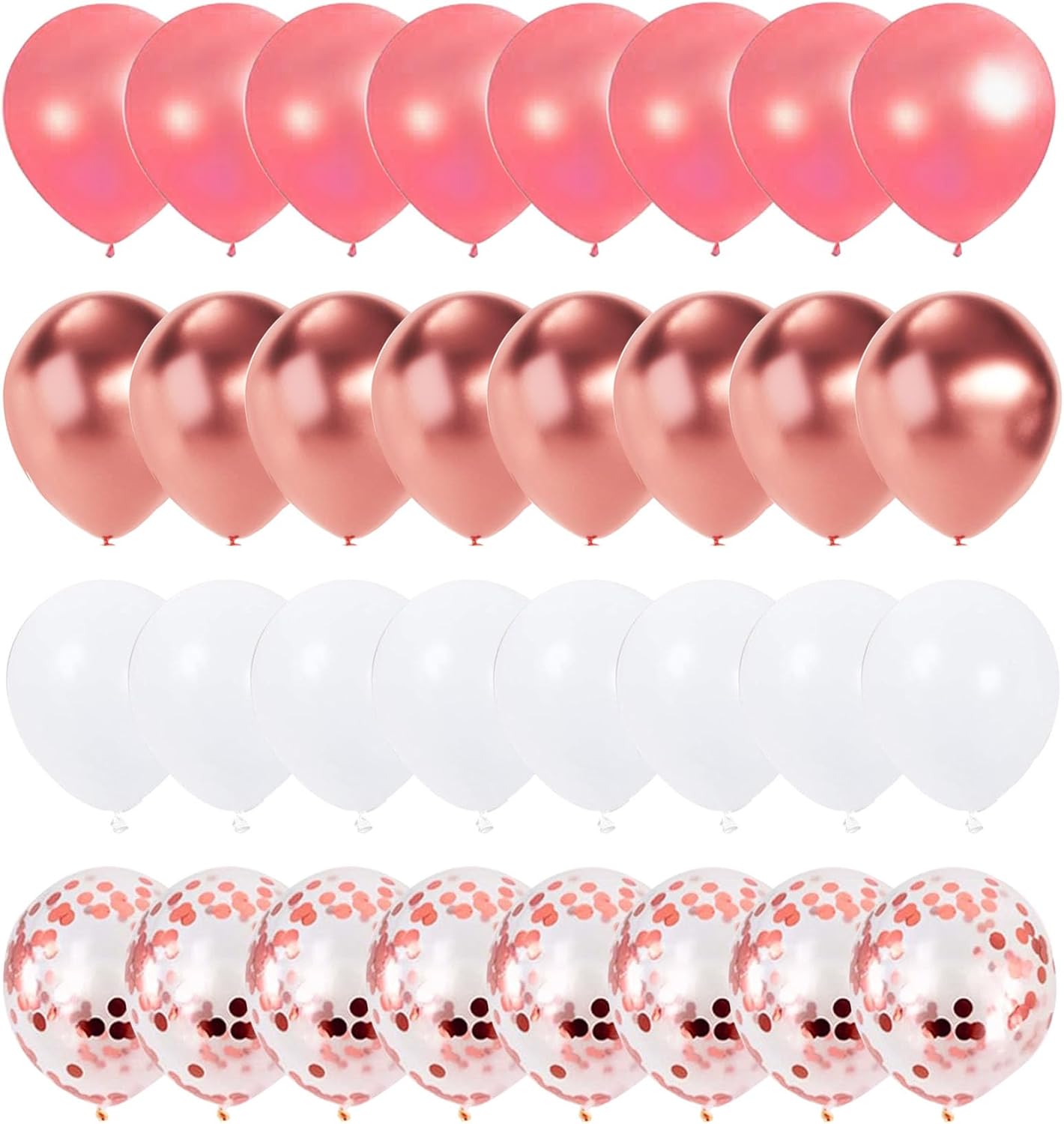 Amazon.com: YUNSTOS 100pcs Princess Party Balloons,Rose Metallic Pink ...