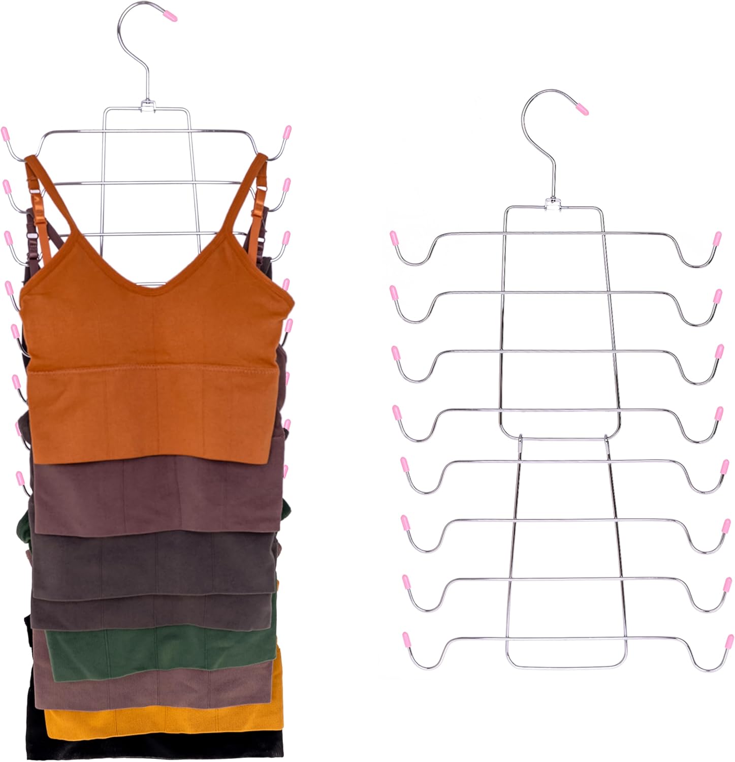 Amazon.com: Premium Tank Tops Hangers，Bra Hanger Metal Space Saving ...