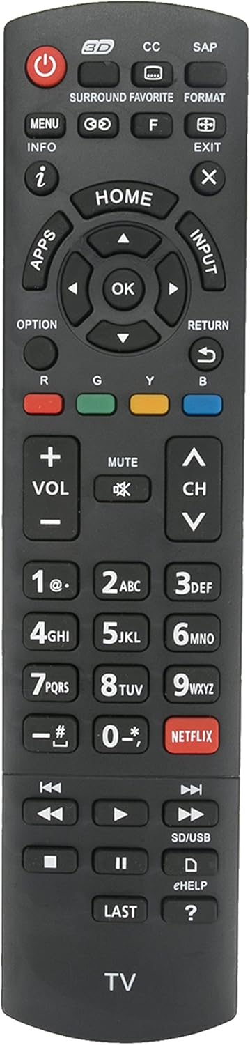 Amazon.com: New N2QAYB000925 Replace Remote fit for Panasonic TV TC ...