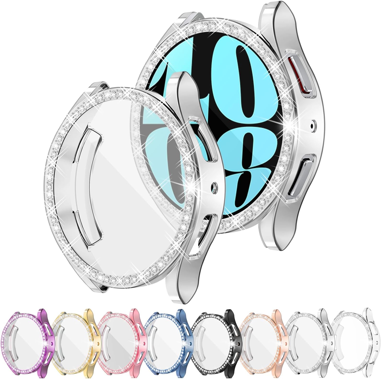 Amazon.com: Simpeak 5-Pack Bling Screen Protector Case Compatible with ...