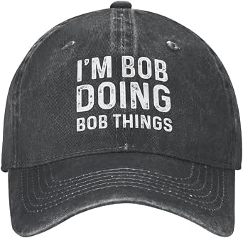 Amazon.com: Im Bob Doing Bob Things Cap Women Baseball Caps with Design ...