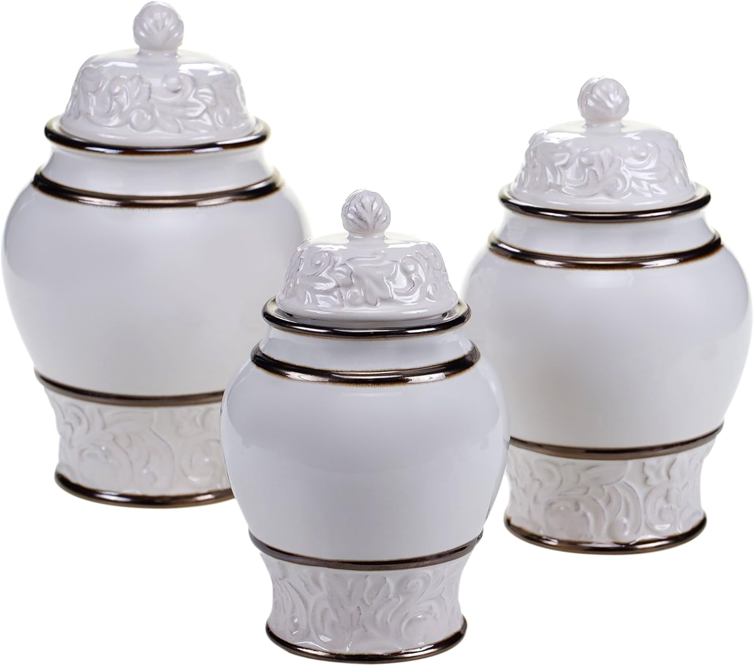 Amazon.com | Certified International 3 Piece Solstice Canister Set ...