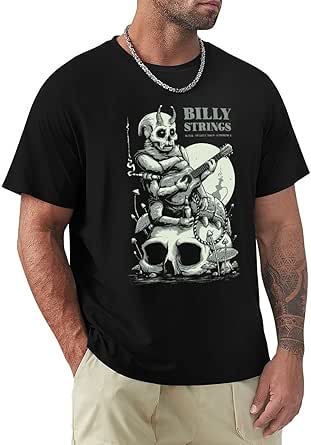 Billy Singer Strings Shirt Man Cotton T-Shirt Summer Round Neck Short ...