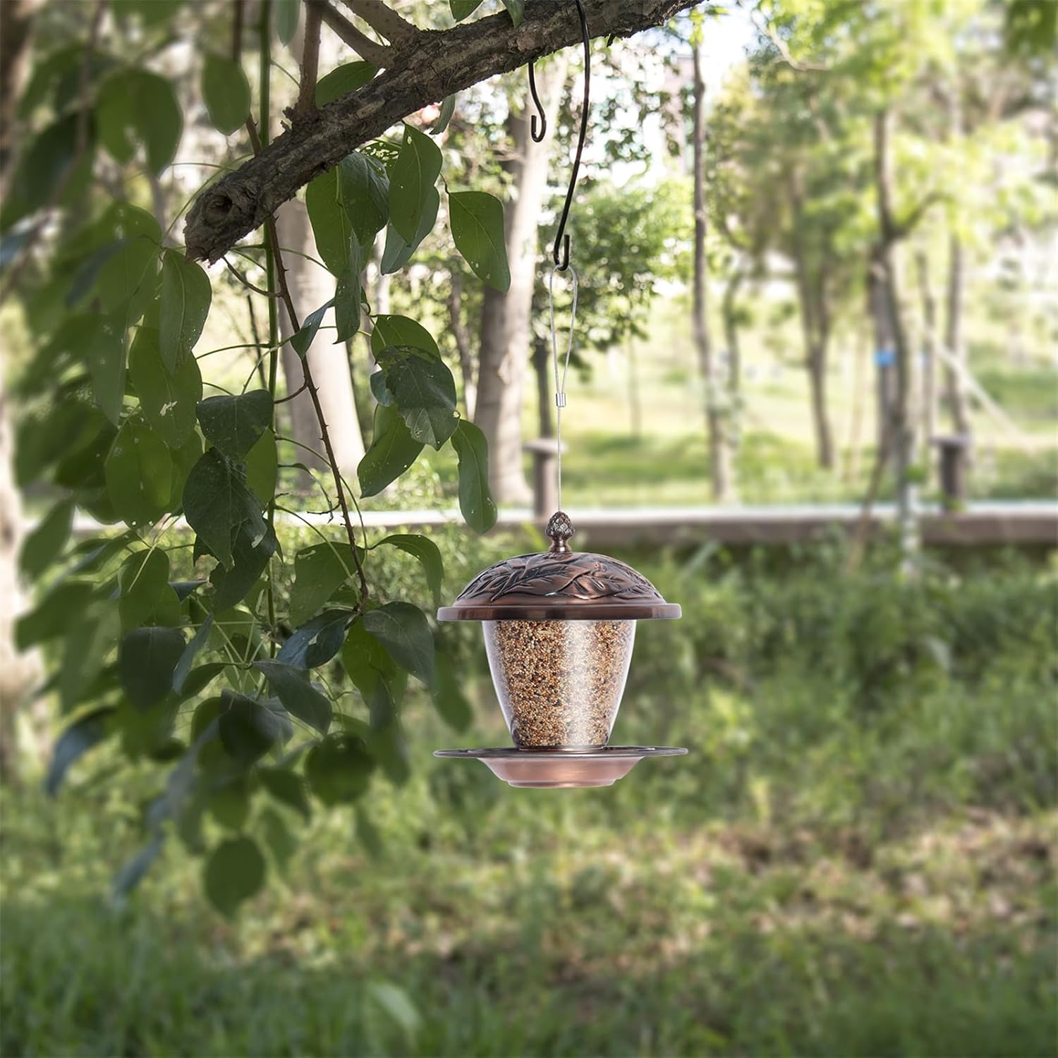 Comedero para pájaros Outdoor Metal Bird Feeder Balcony Courtyard ...