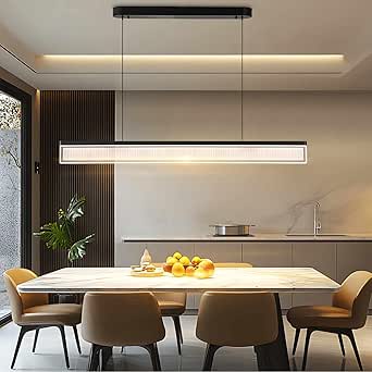 Waikmdv Modern Island Lights 47.8Inch Dimmable Remote Controls Acrylic ...