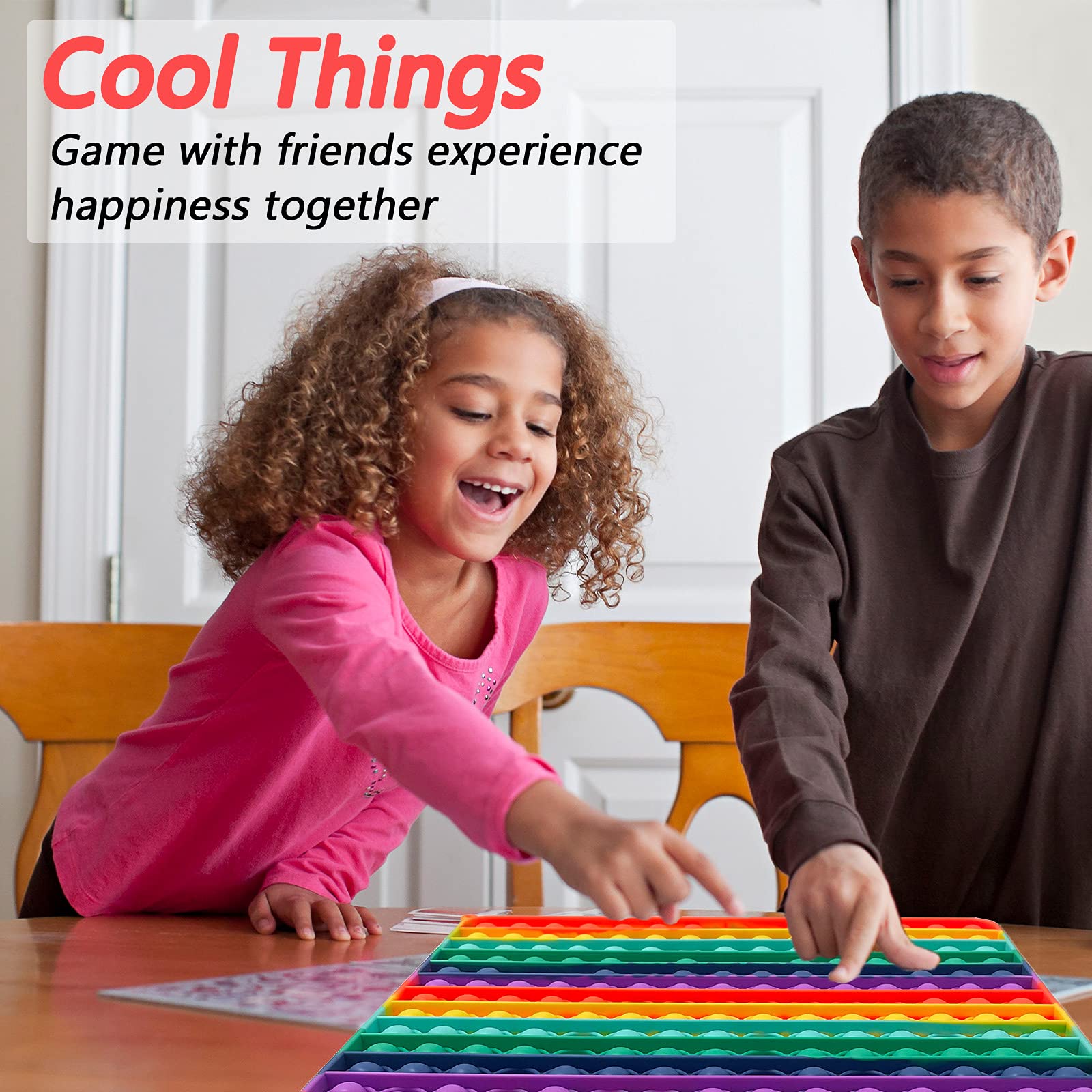 Rainbow Jumbo Push Popping Fidget Toy, 300mm Large Push Popp Bubble ...