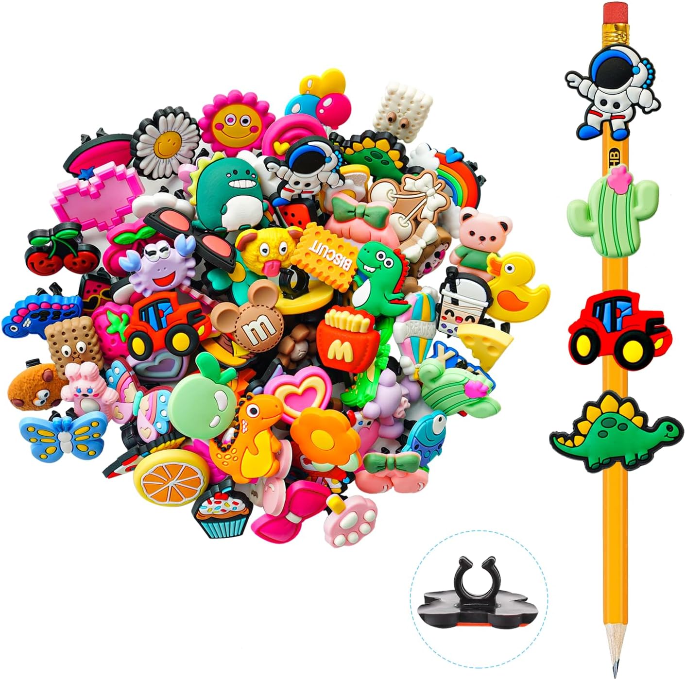 Amazon.com : Juszok 45Pcs Random Different Pencil Toppers Decoations ...