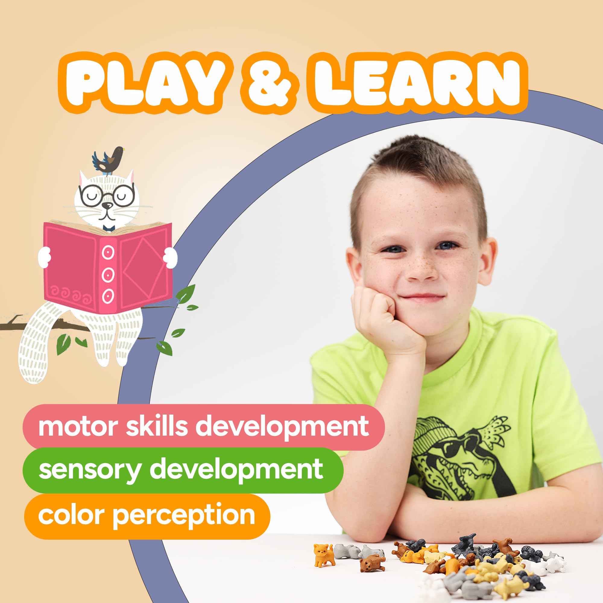 Snapklik.com : Bulk Toys - Tiny Dogs And Cats For Kids - Small Animals ...