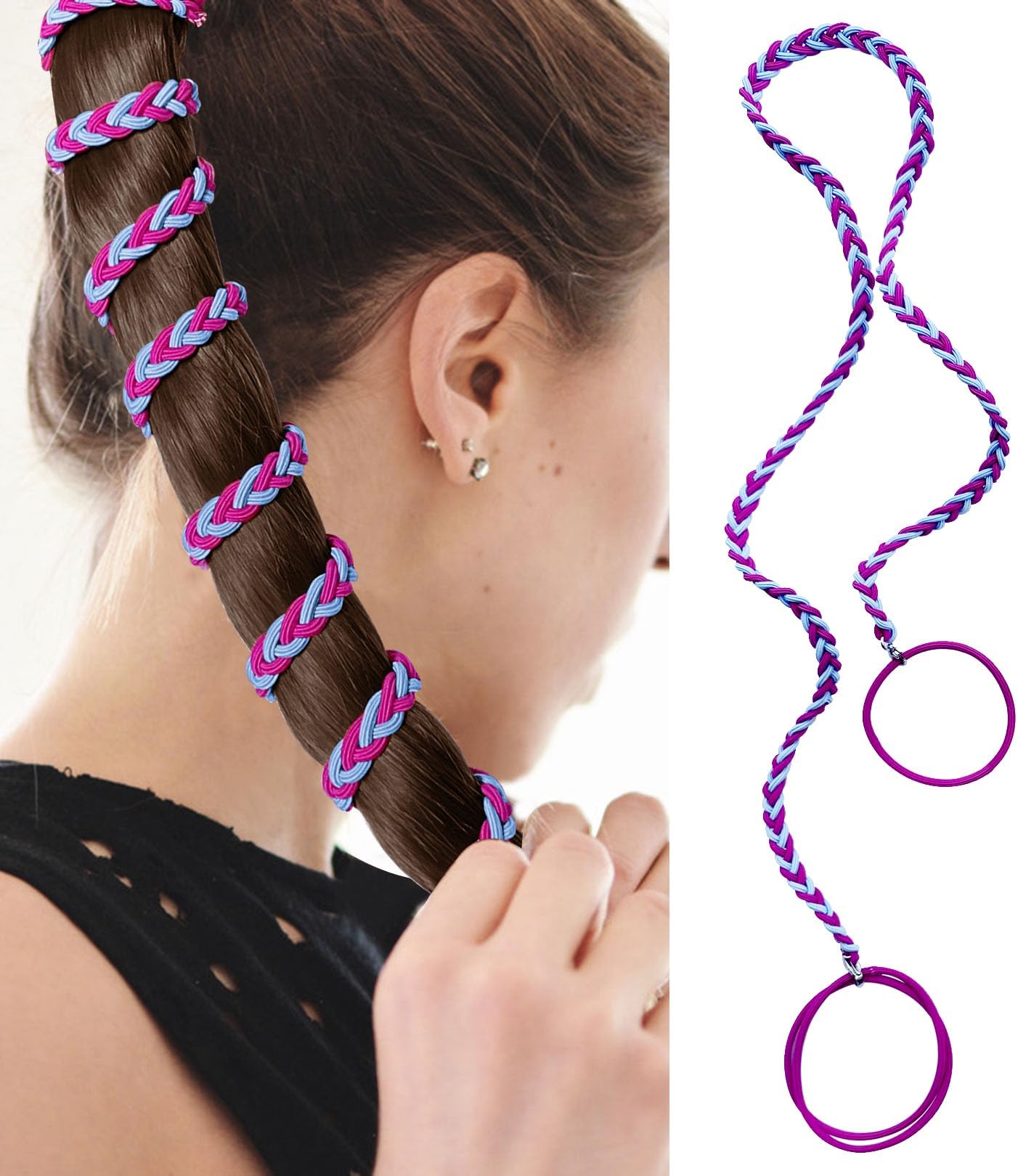 Amazon.com : Spiral Hair Ties Sprots Ponytail Holders, Elastic Braided ...