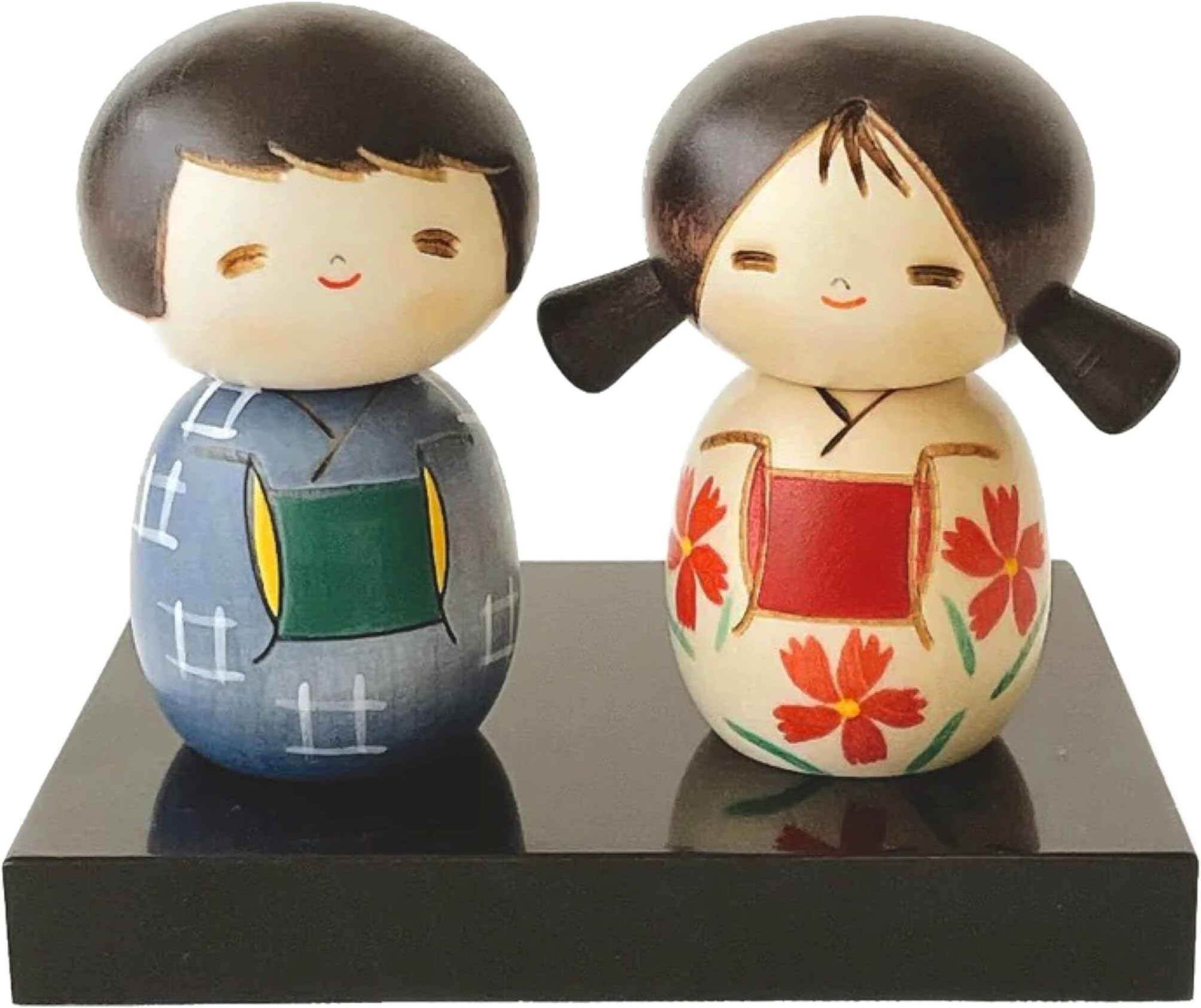 Amazon.com: Usaburo Modern Japanese Kokeshi Doll (YOROKOBI - Joy), Made ...