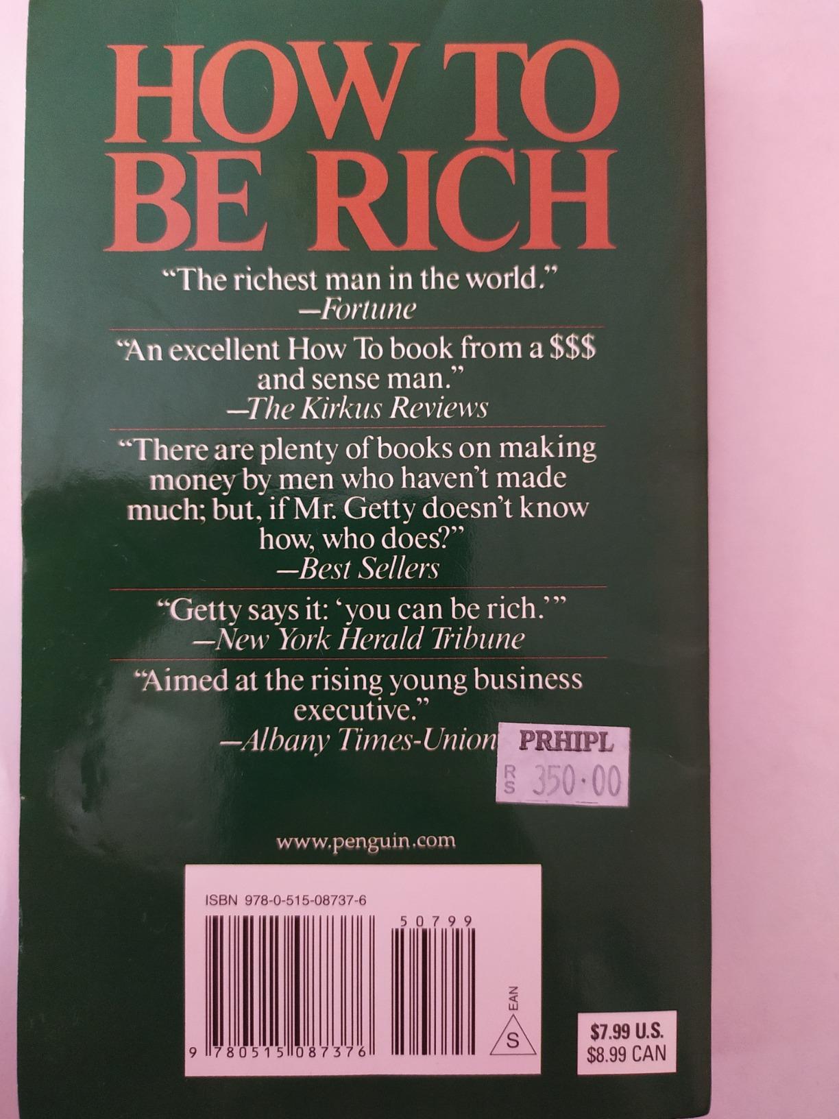 How To Be Rich : Getty, J. Paul: Amazon.in: Books