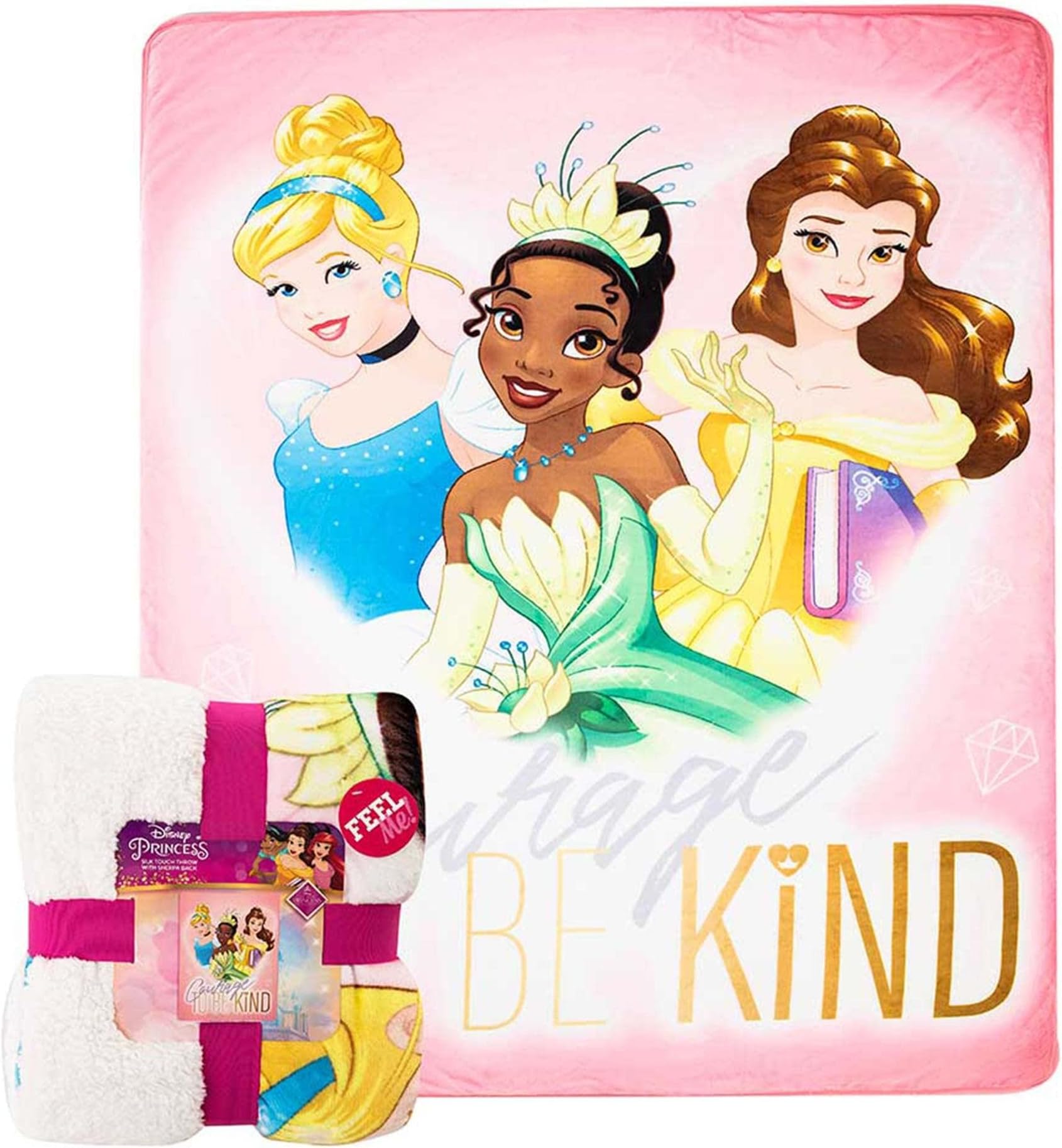 Amazon.com: The Northwest Store Disney Princess Silk Throw Soft Blanket ...