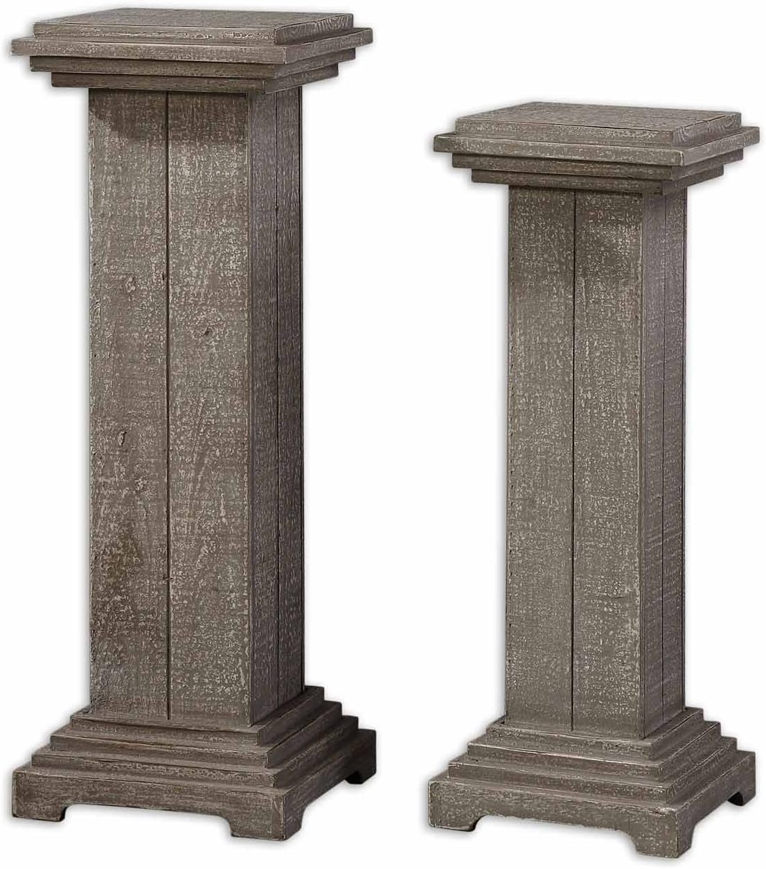 Amazon.com: Uttermost Bulan Rustic Pedestals, Set/2 with Crafted In ...