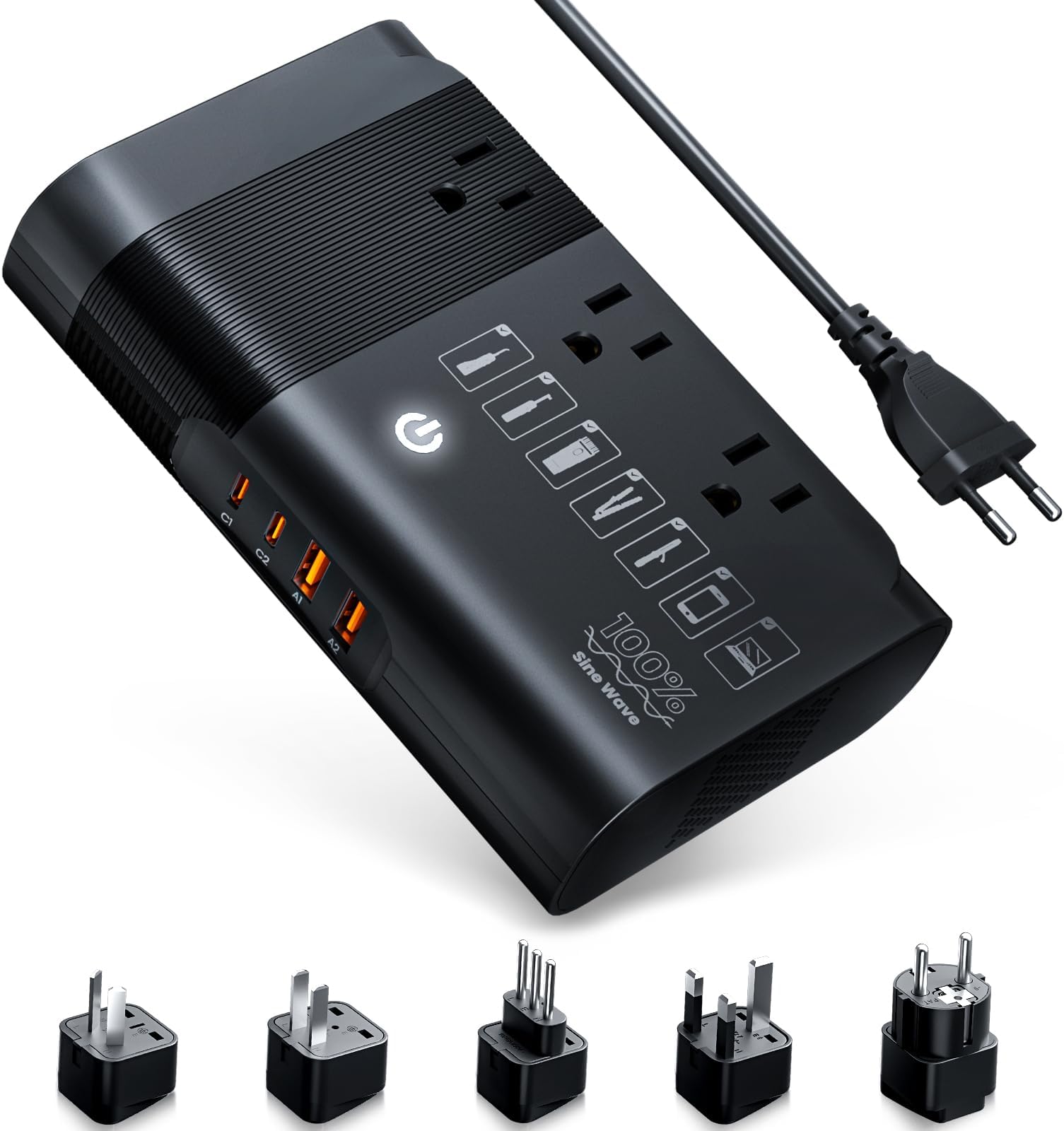 Amazon.com: 220v to 110v Travel Voltage Converter: International ...