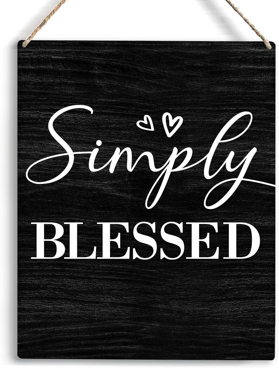 Amazon.com : Inspirational Wall Art Simply Blessed Sign Christian ...