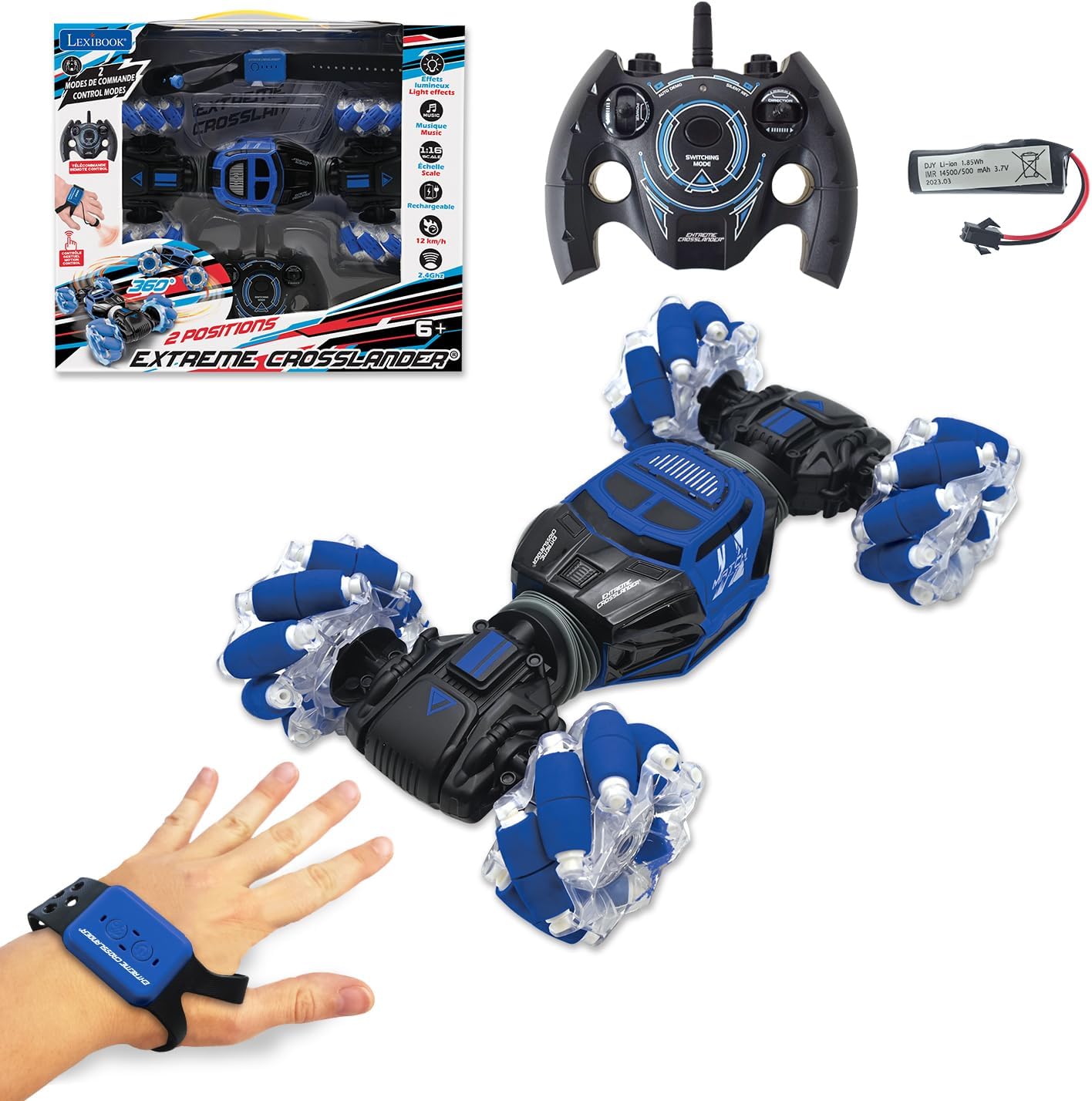 Lexibook, Extreme Crosslander, off-road remote control car, up to 12km ...