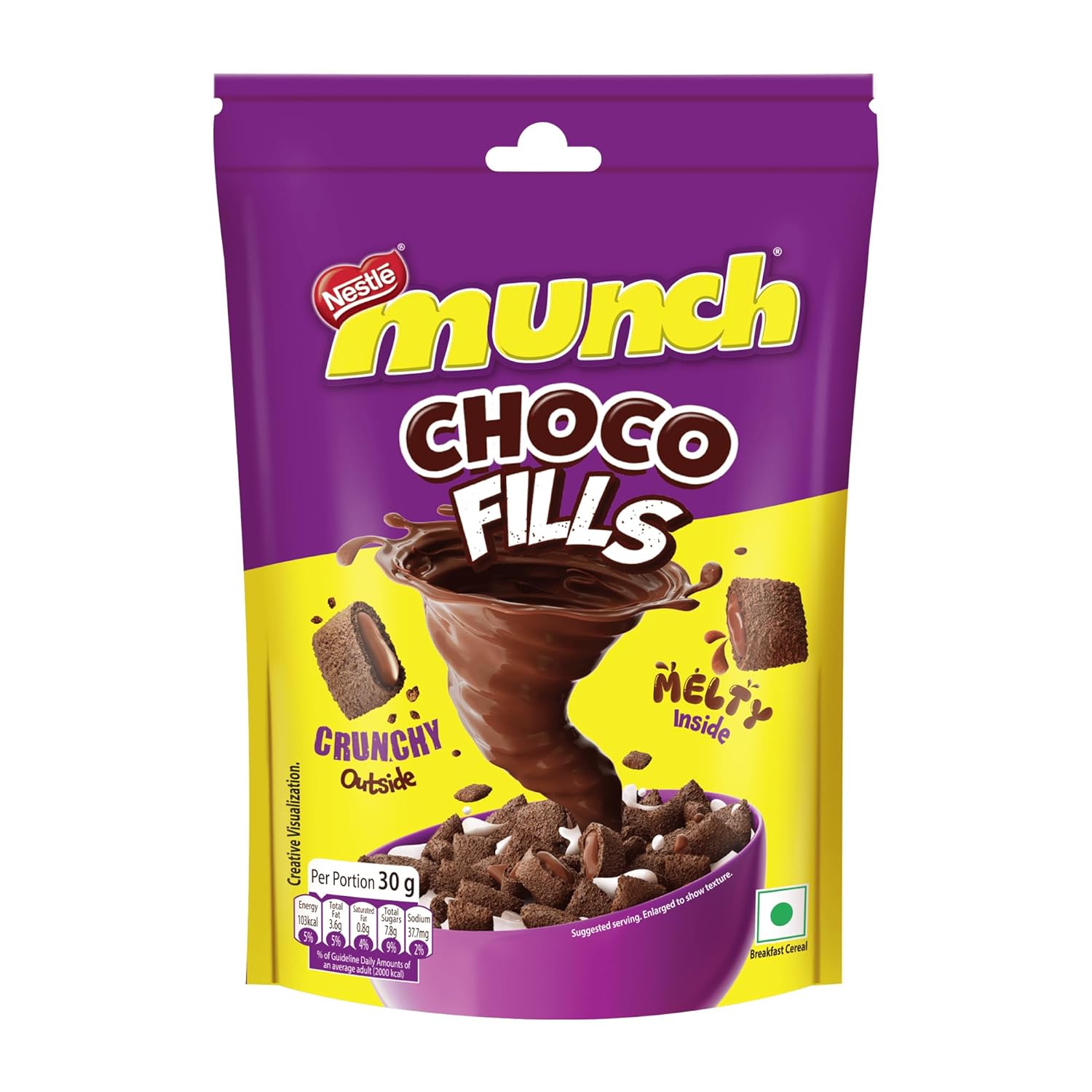 Nestlé Munch Choco Fills, Breakfast Cereal, Double The Fun, Crunchy ...