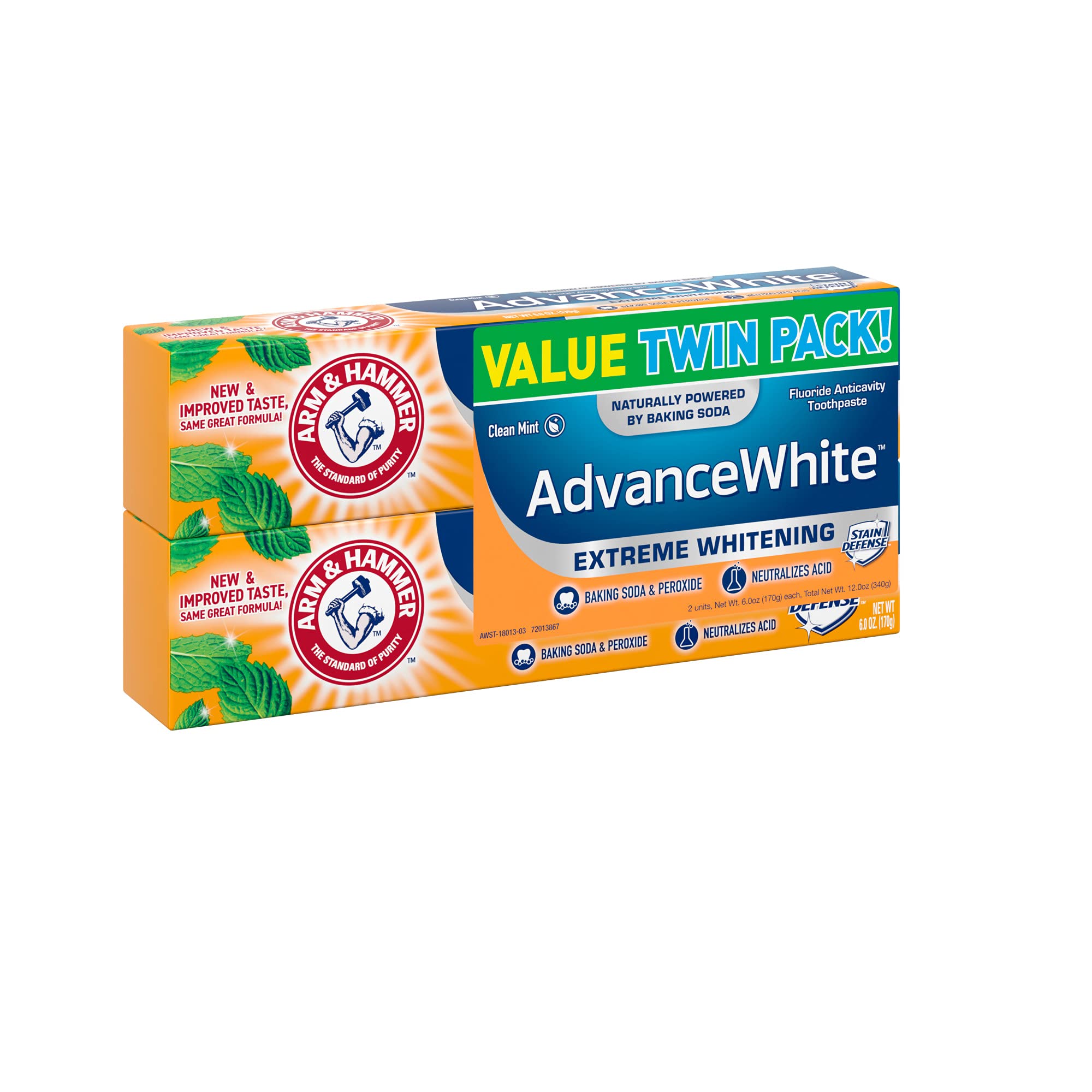 ARM & HAMMER Advanced White Extreme Whitening Toothpaste, TWIN PACK ...