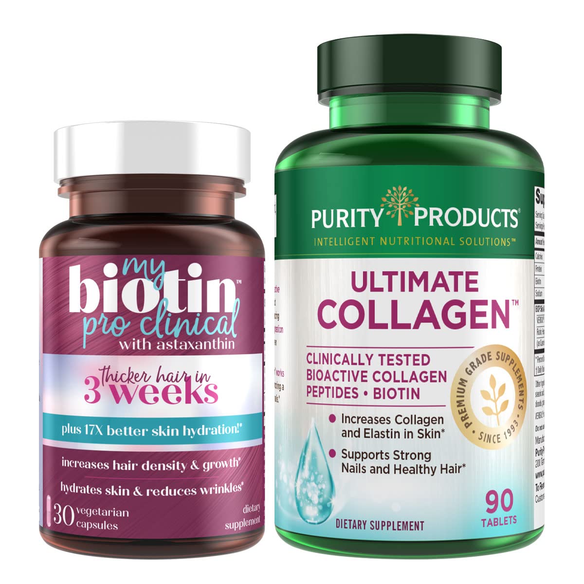 Buy Bundle - MyBiotin ProClinical + Ultimate Collagen by Purity ...
