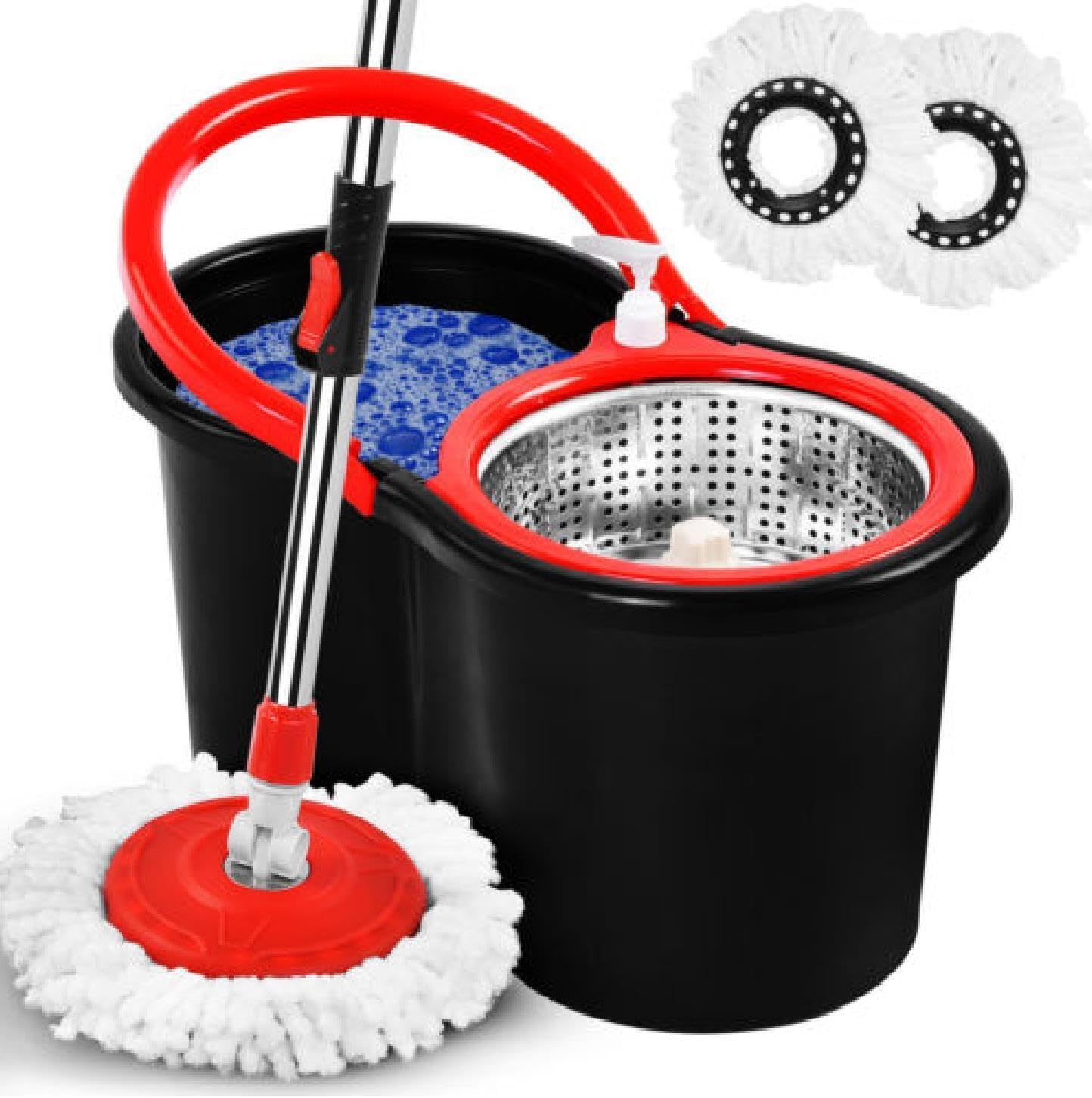 Faboer Spin Mop and Bucket Set | 360° Spin Wringer Mop for Cleaning ...