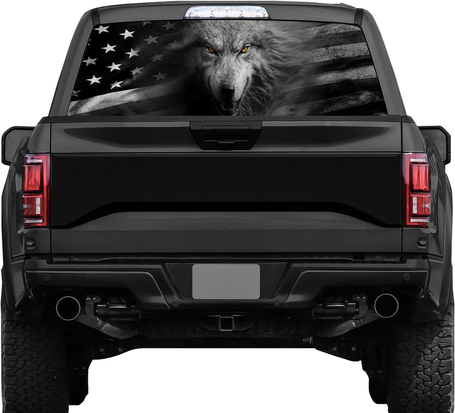 Amazon.com - LynsaTac 65x22 in American Flag Decals for Trucks SUV ...